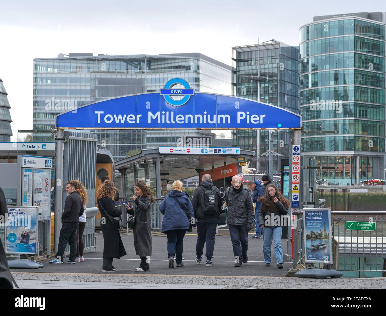 Tower millennium pier london hi-res stock photography and images - Alamy