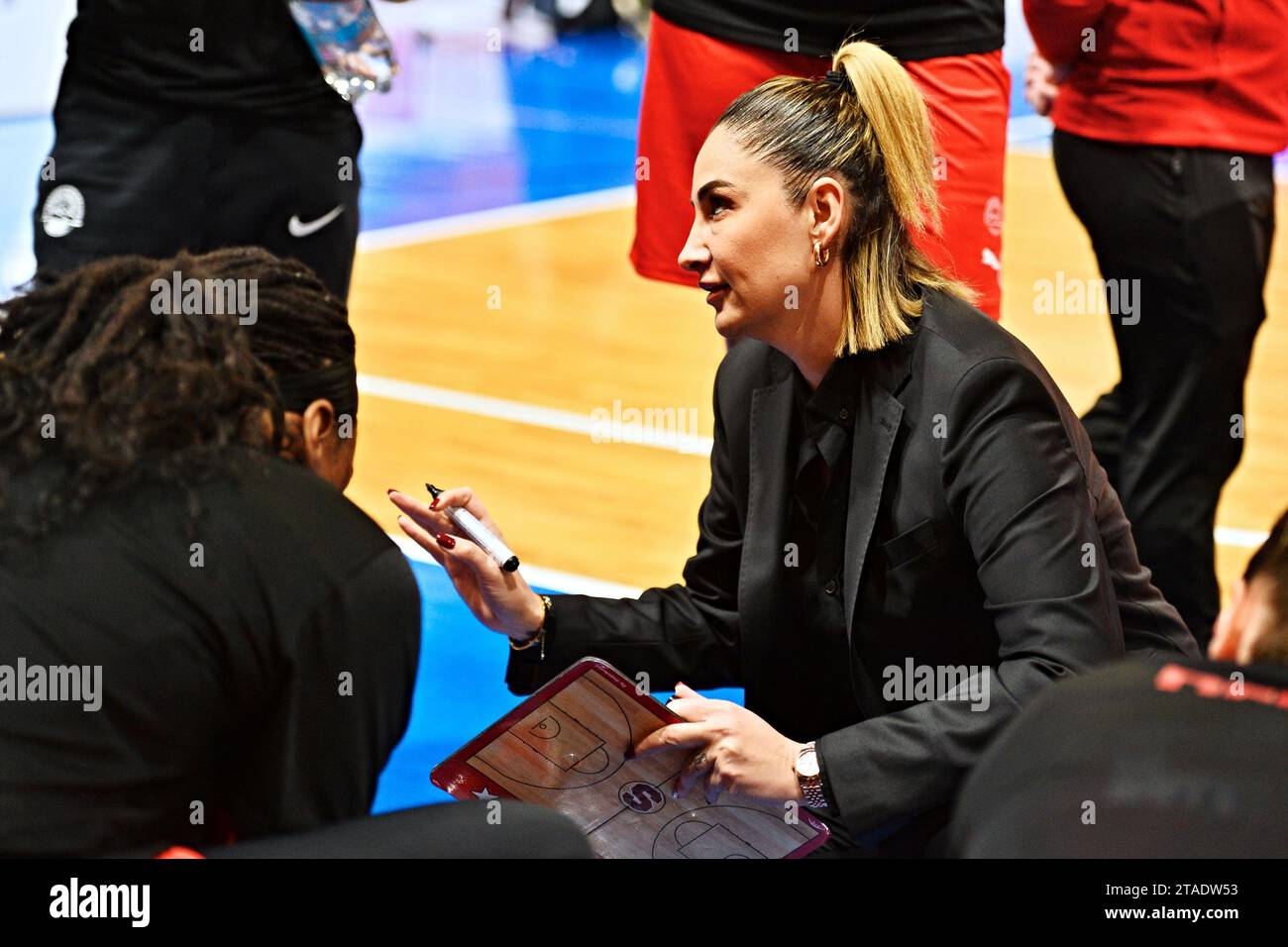 Brno, Czech Republic. 30th Nov, 2023. Head coach Selen Erdem (Anatalya ...