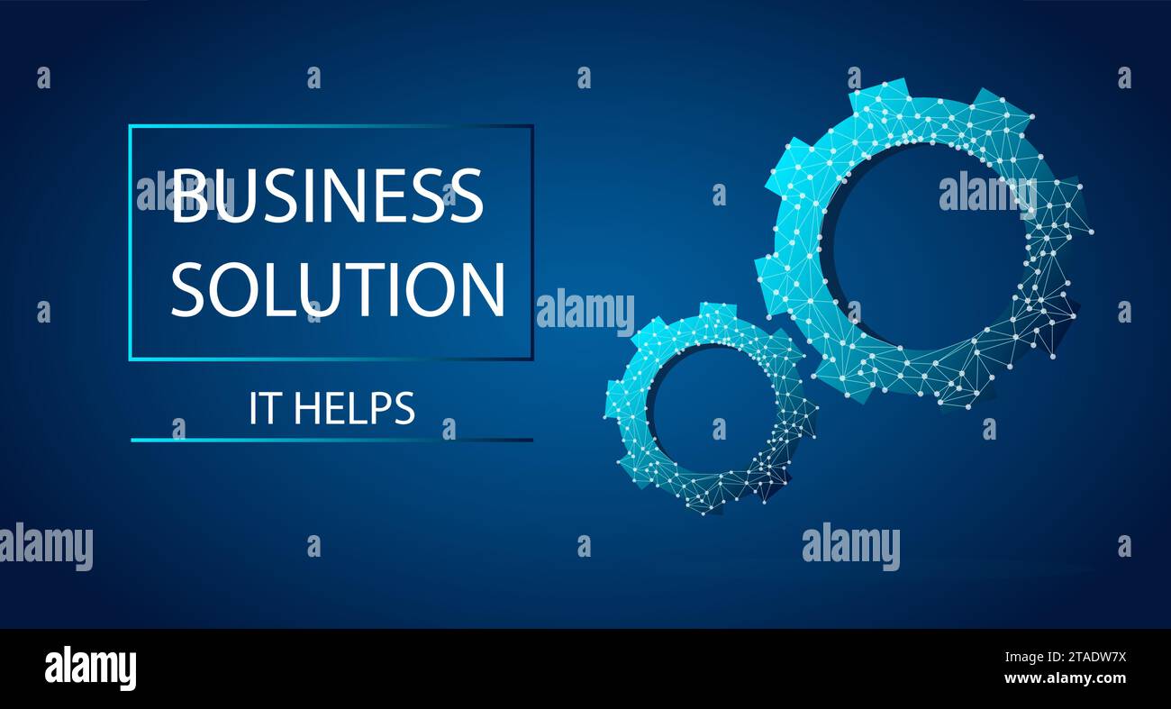 Business silution abstract banner n dark and blue colors. Polygonal low ...