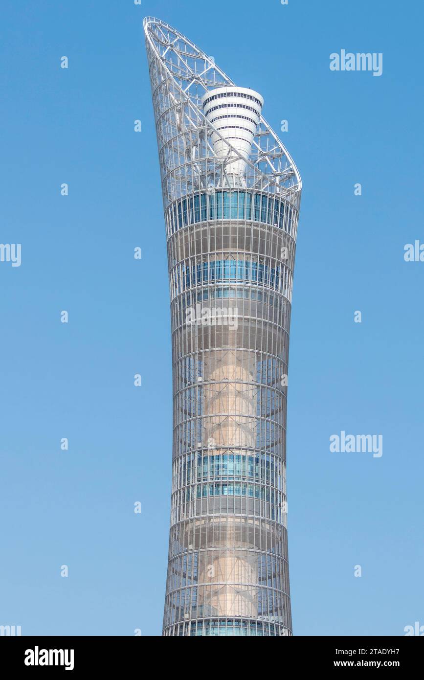 Doha, Qatar, November 1, 2023. The Aspire Tower is a 300-meter skyscraper located in Qatar in ...