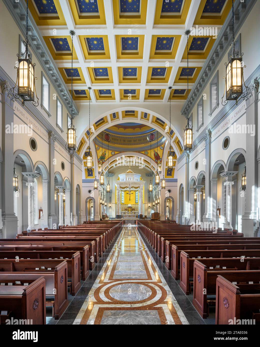 Interior of the Cathedral of the Most Sacred Heart of Jesus at 711 S ...