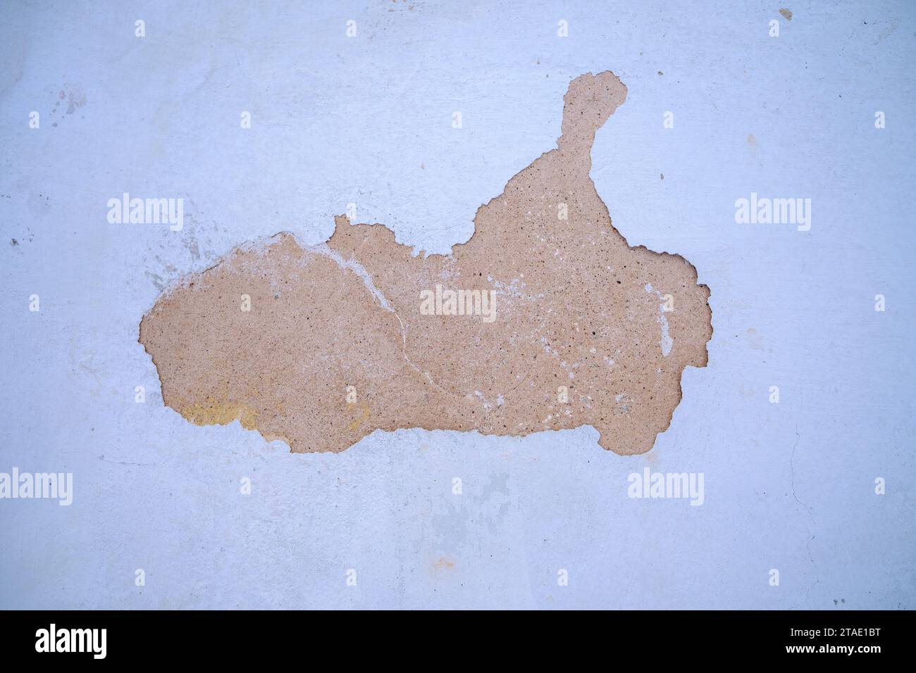 Water damaged ceiling roof in an old house. Water damage building ...