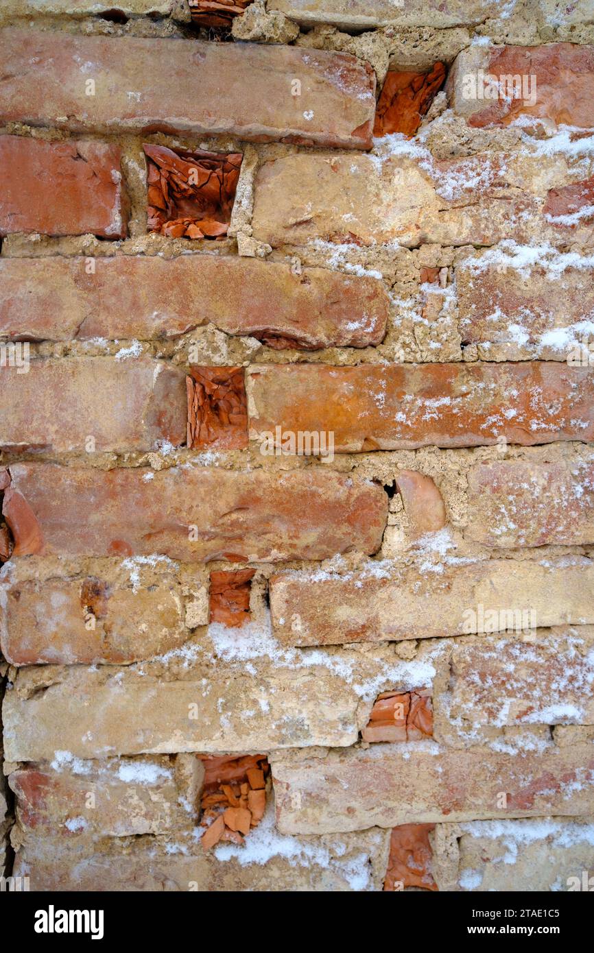 Water damaged ceiling roof in an old house. Water damage building ...
