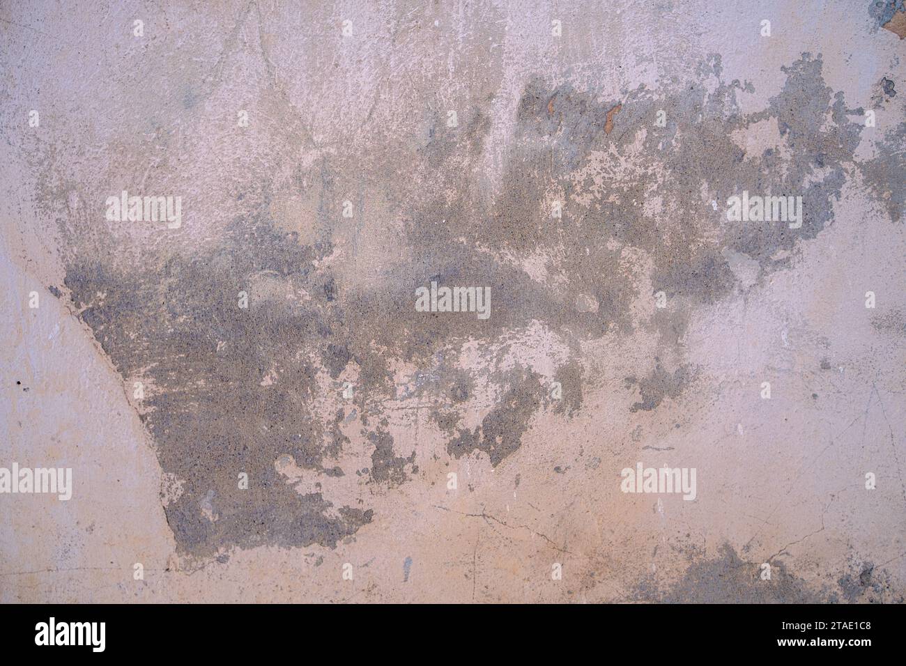 Water damaged ceiling roof in an old house. Water damage building ...