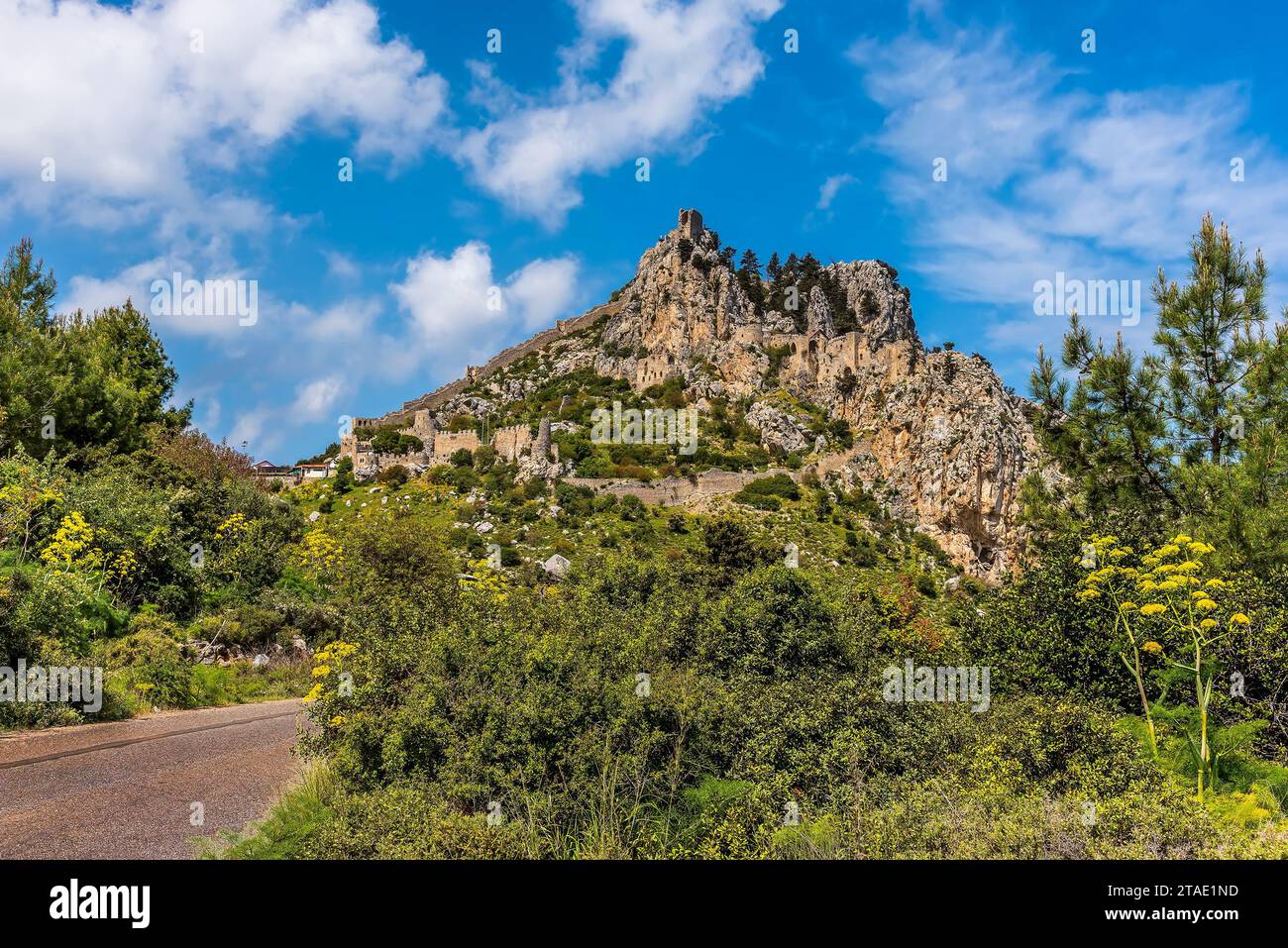 The ruins of the castle of Saint Hilarion, Northern Cyprus Stock Photo ...