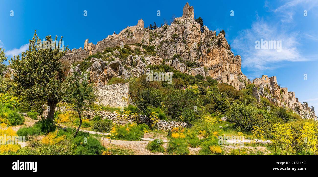 A full panorama of Saint Hilarion Castle, Northern Cyprus from the ...
