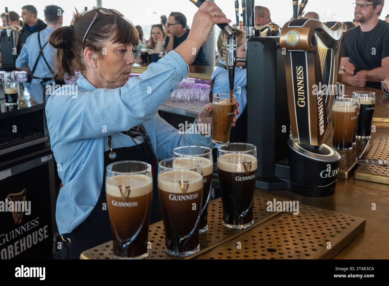 Republic of Ireland, County Dublin, Dublin, Guinness Storehouse, museum ...