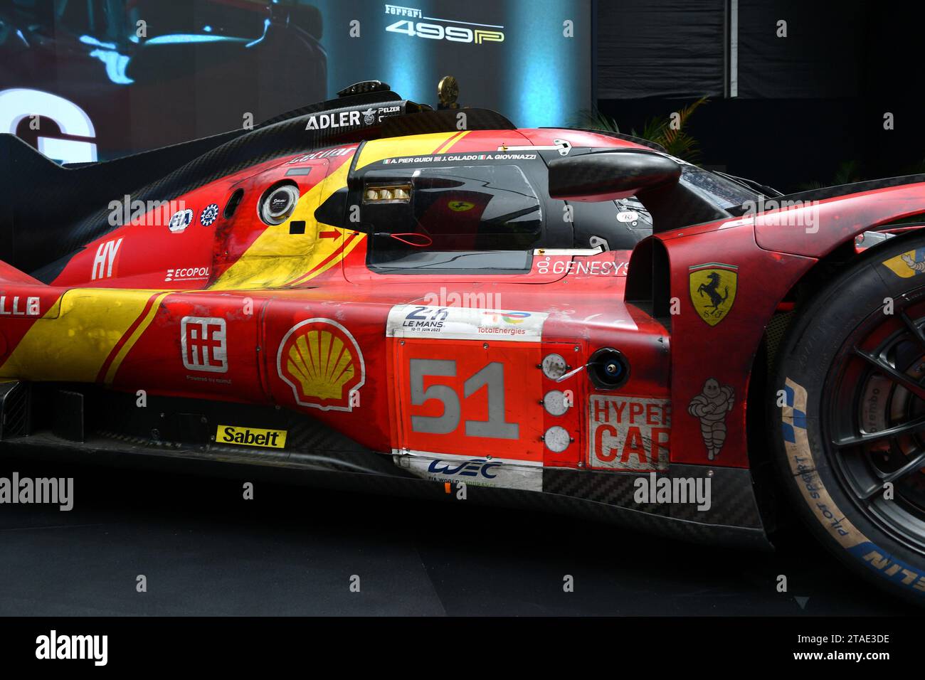 Scarperia, Mugello - 28 October 2023: Ferrari 499P #51 Winner at the 24 Hours of Le Mans 2023 ...