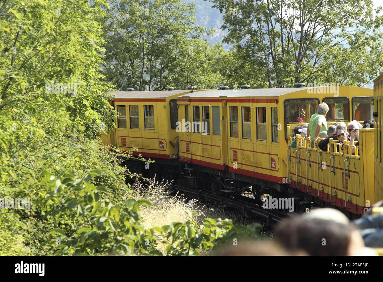France, Pyrenees Orientales, The Yellow Train Stock Photo - Alamy