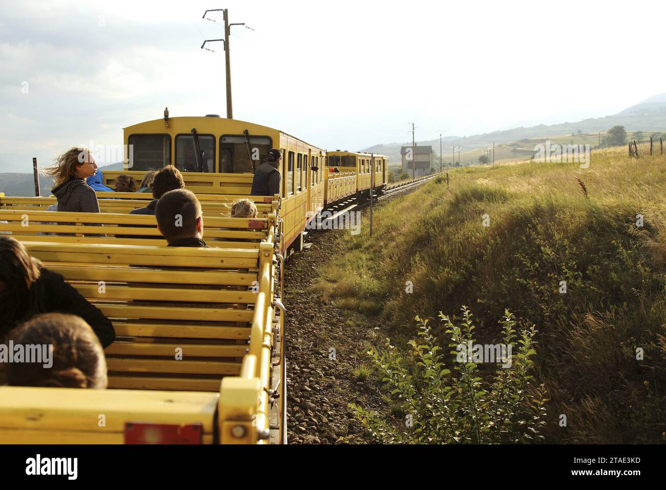 France, Pyrenees Orientales, The Yellow Train Stock Photo - Alamy