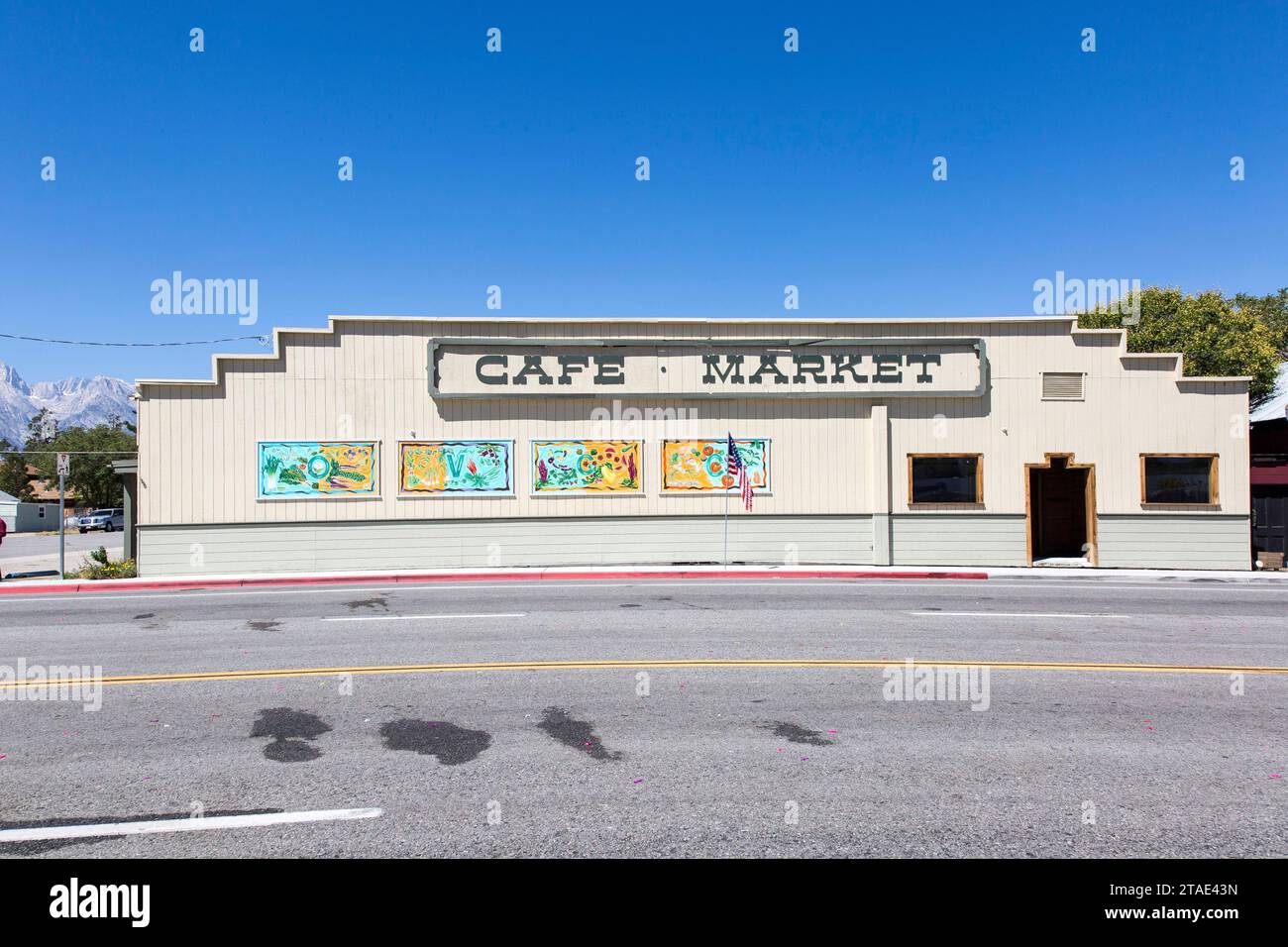 United States, California, Inyo County, Independence, café market Stock ...
