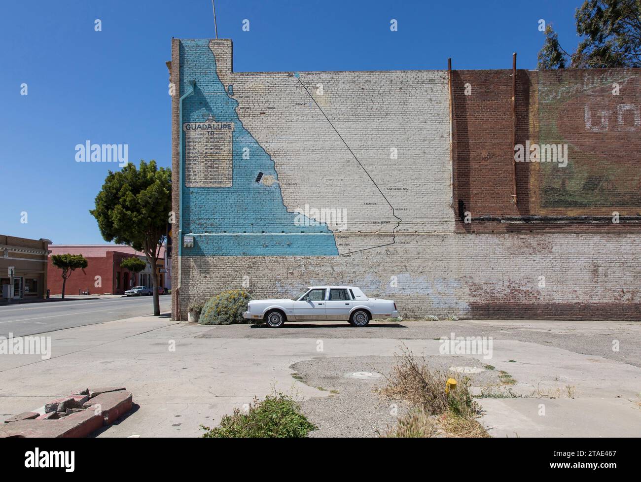 United States, California, Guadalupe, the parking lot of the John Perry ...