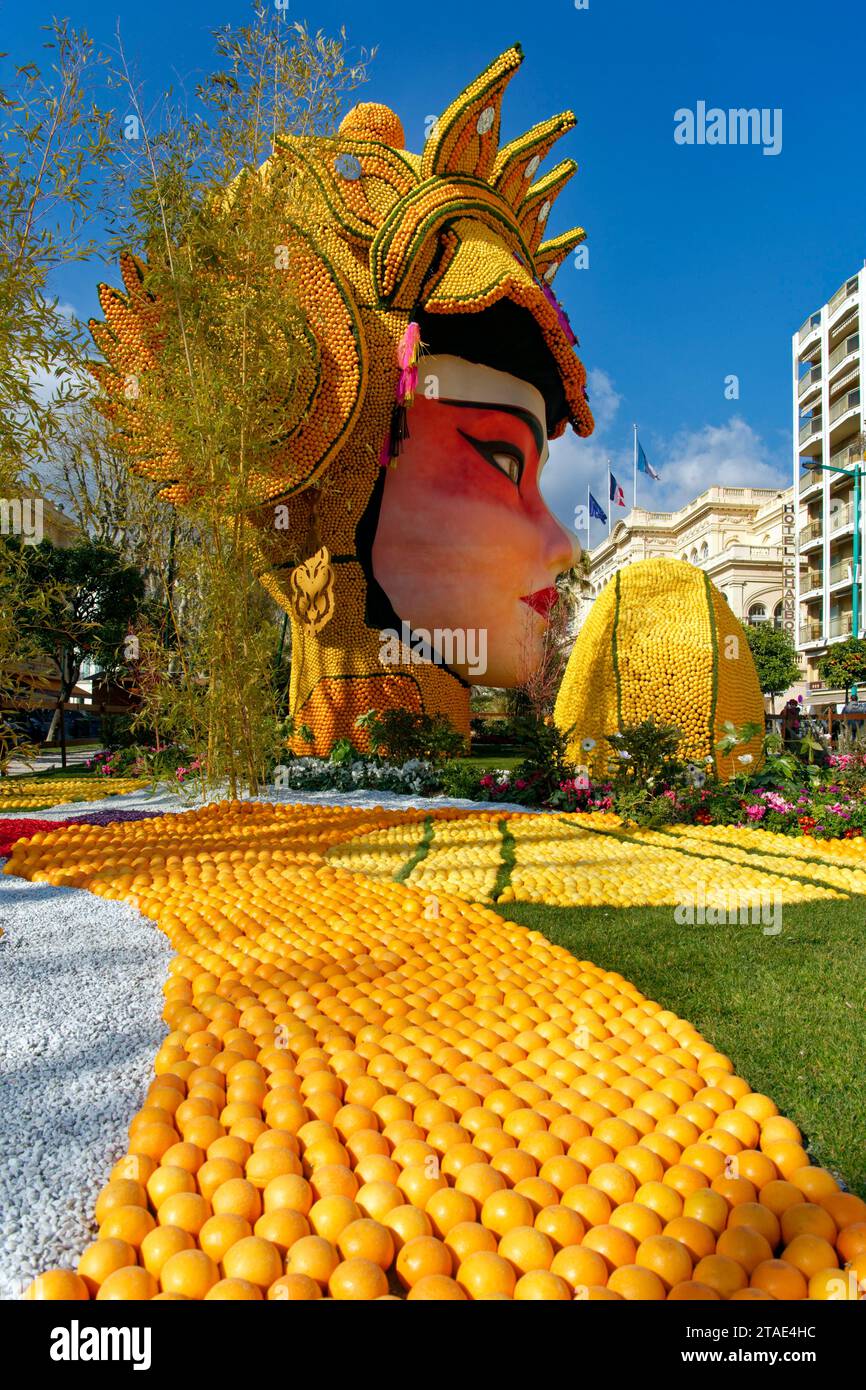 France, Alpes Maritimes, Menton, Lemon Festival (fete du citron) 2023 ...