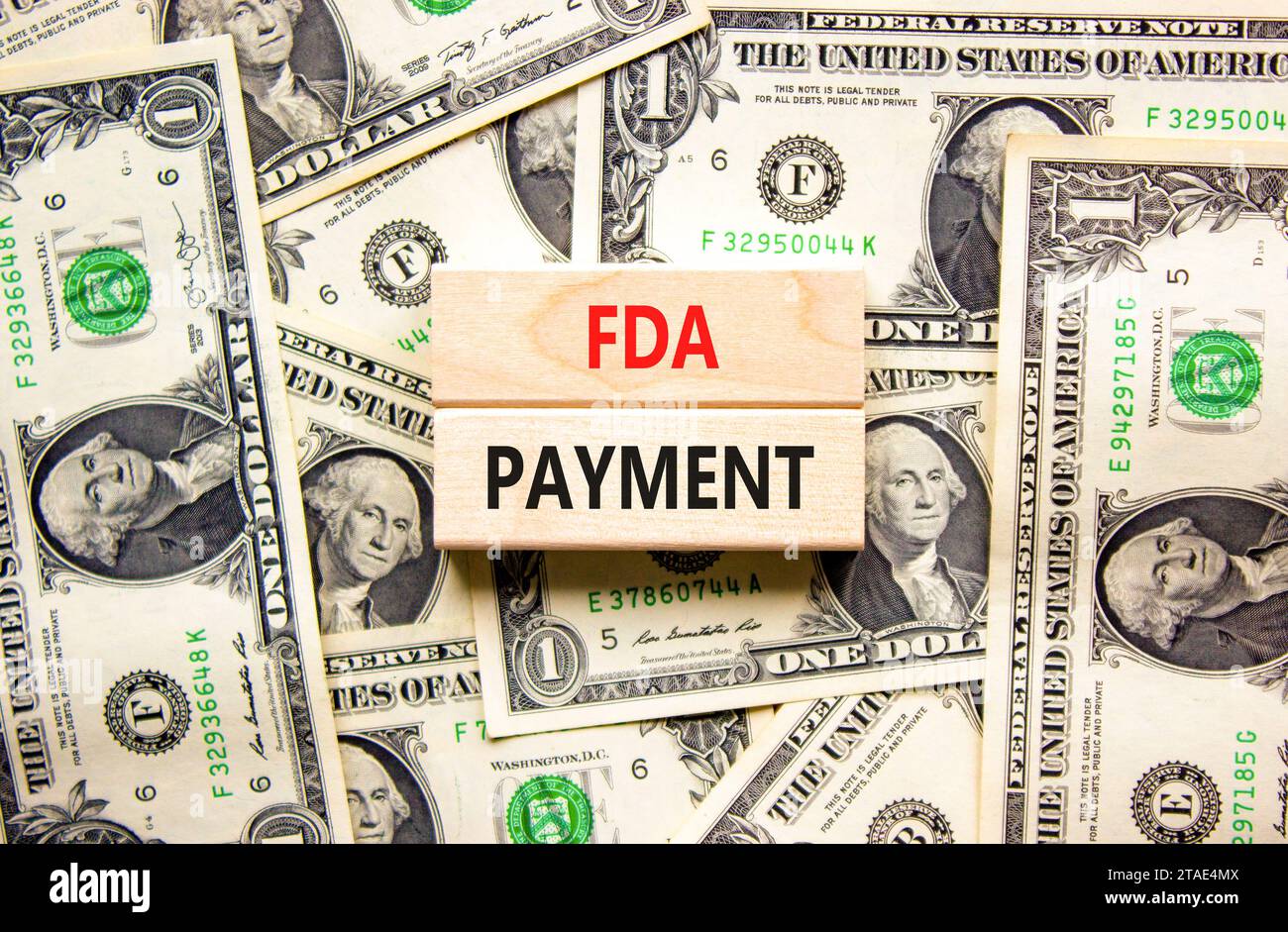 FDA Food and Drug Administration payment symbol. Concept words FDA ...