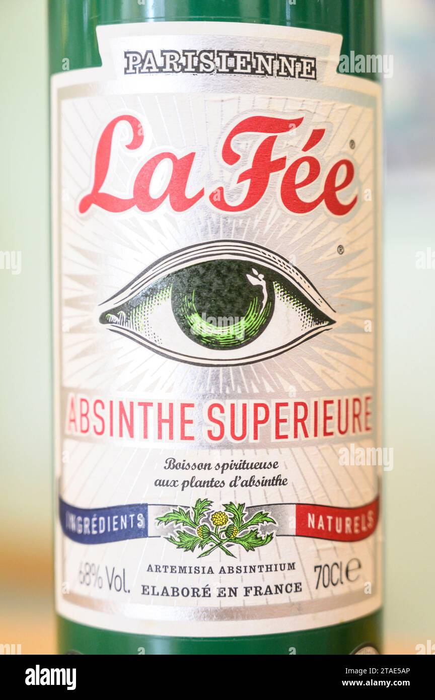 France, Val d'Oise, Auvers sur Oise town, Absinthe Museum Stock Photo ...