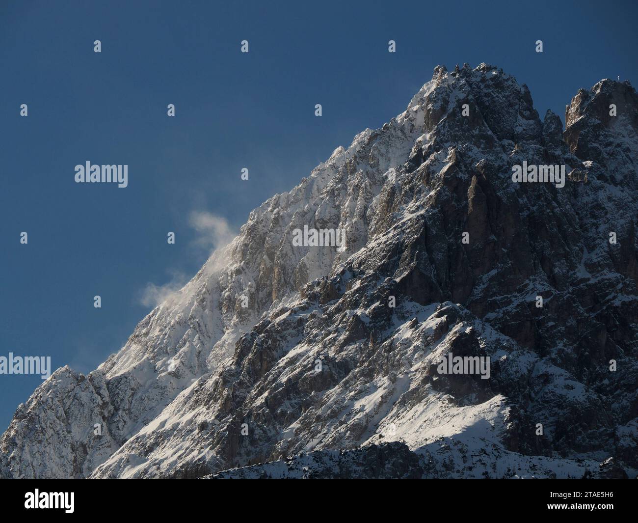 AWindy day on Dolomites park of Lavaredo Peaks of Mountain Rudo, Croda ...