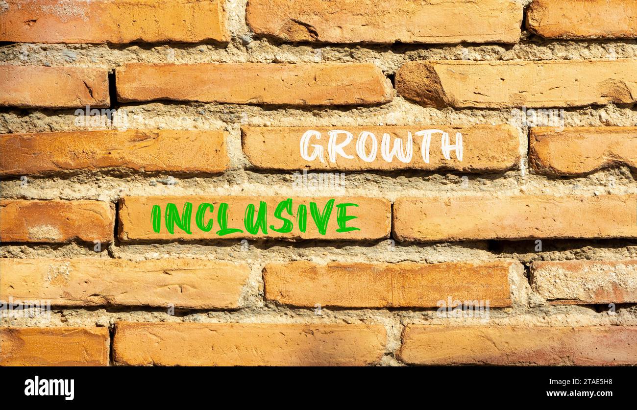 Inclusive growth symbol. Concept words Inclusive growth on beautiful ...