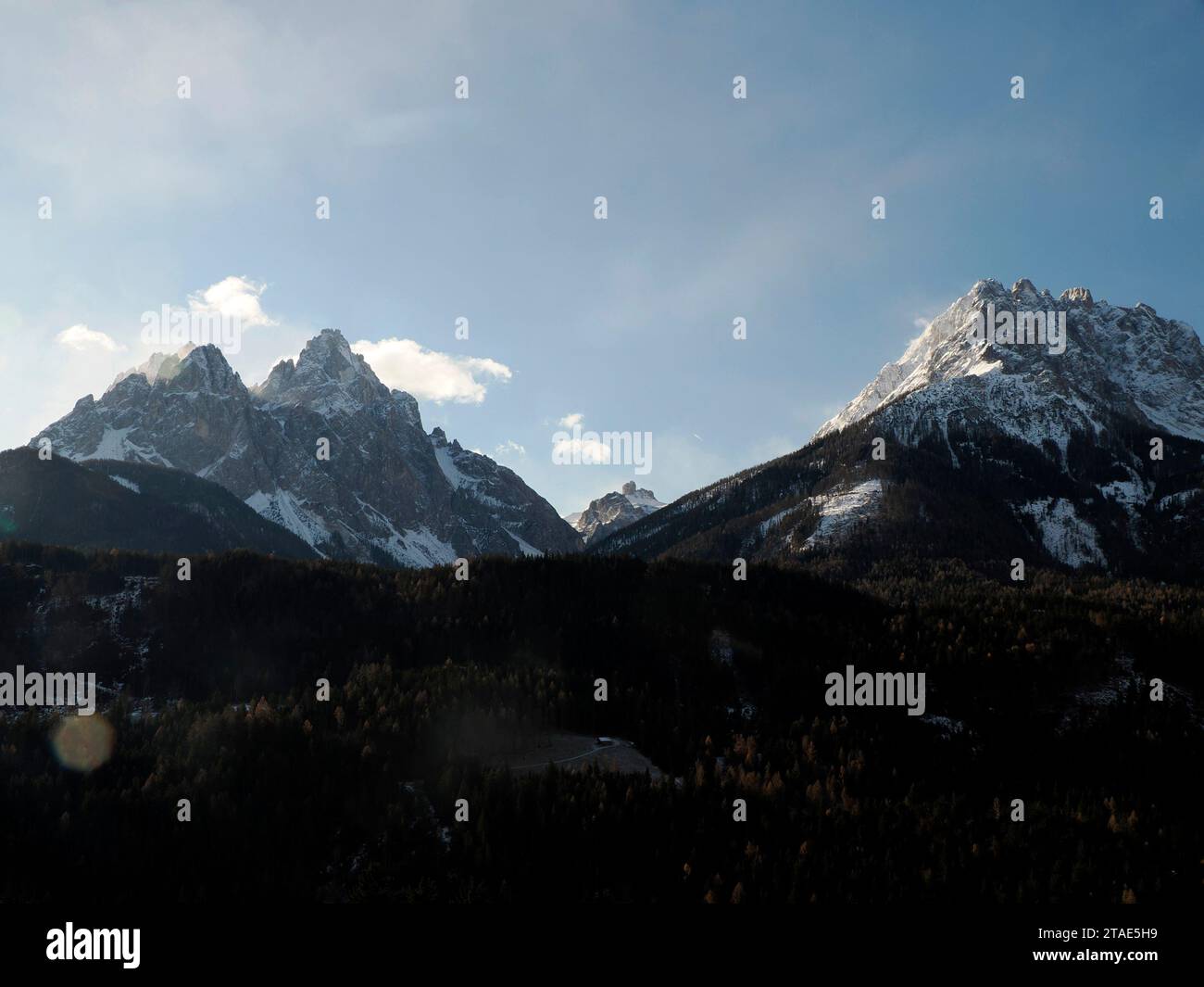 Dolomites park of Lavaredo Peaks of Mountain Rudo, Croda dei Rondoi ...