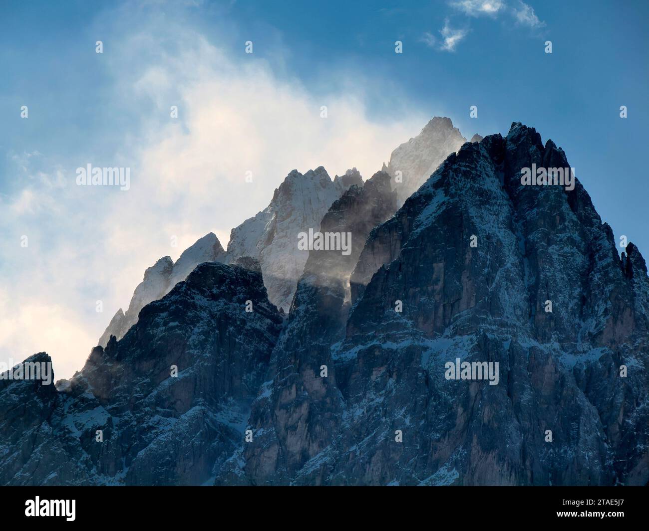 Dolomites park of Lavaredo Peaks of Mountain Rudo, Croda dei Rondoi ...