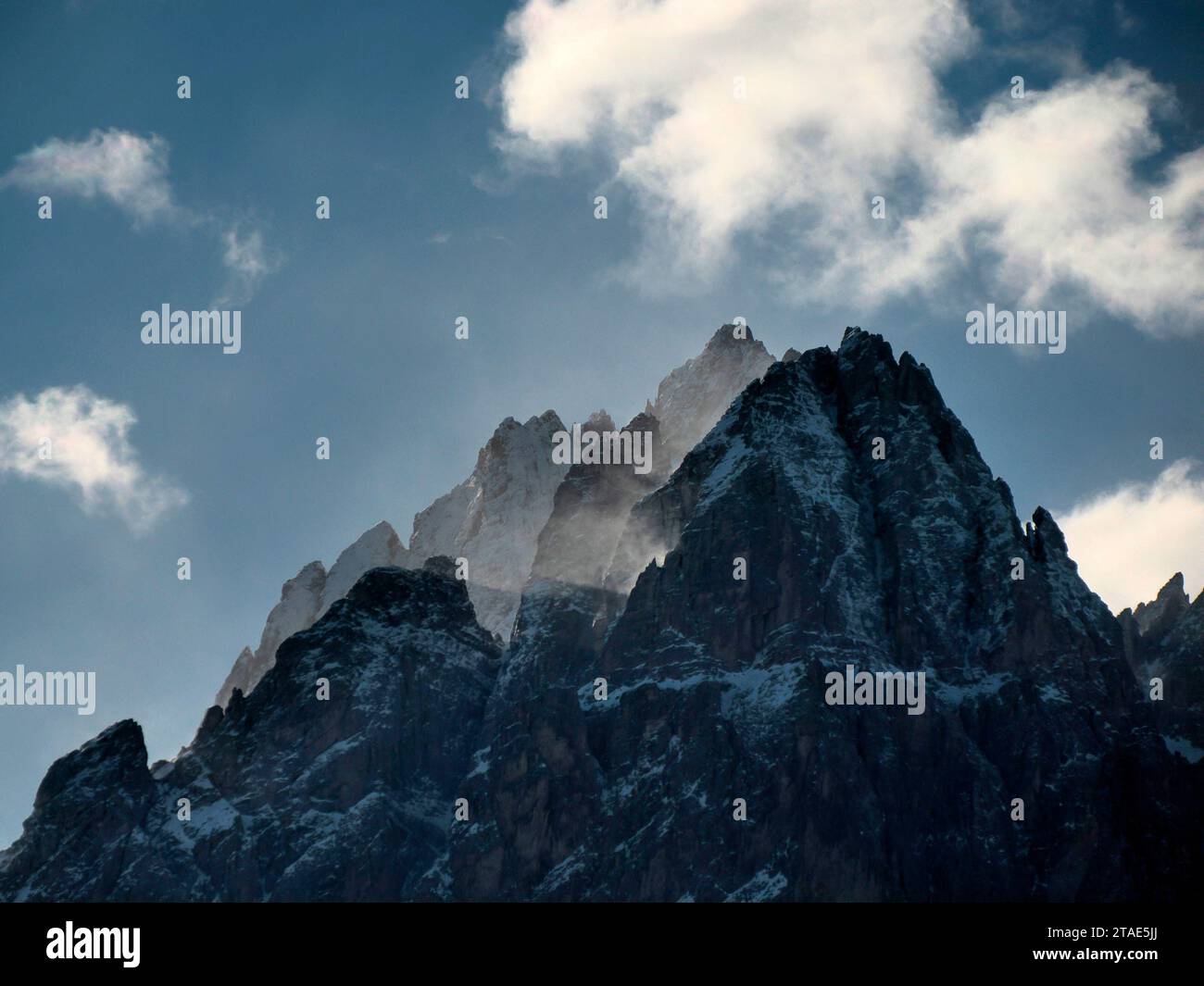 Dolomites park of Lavaredo Peaks of Mountain Rudo, Croda dei Rondoi ...