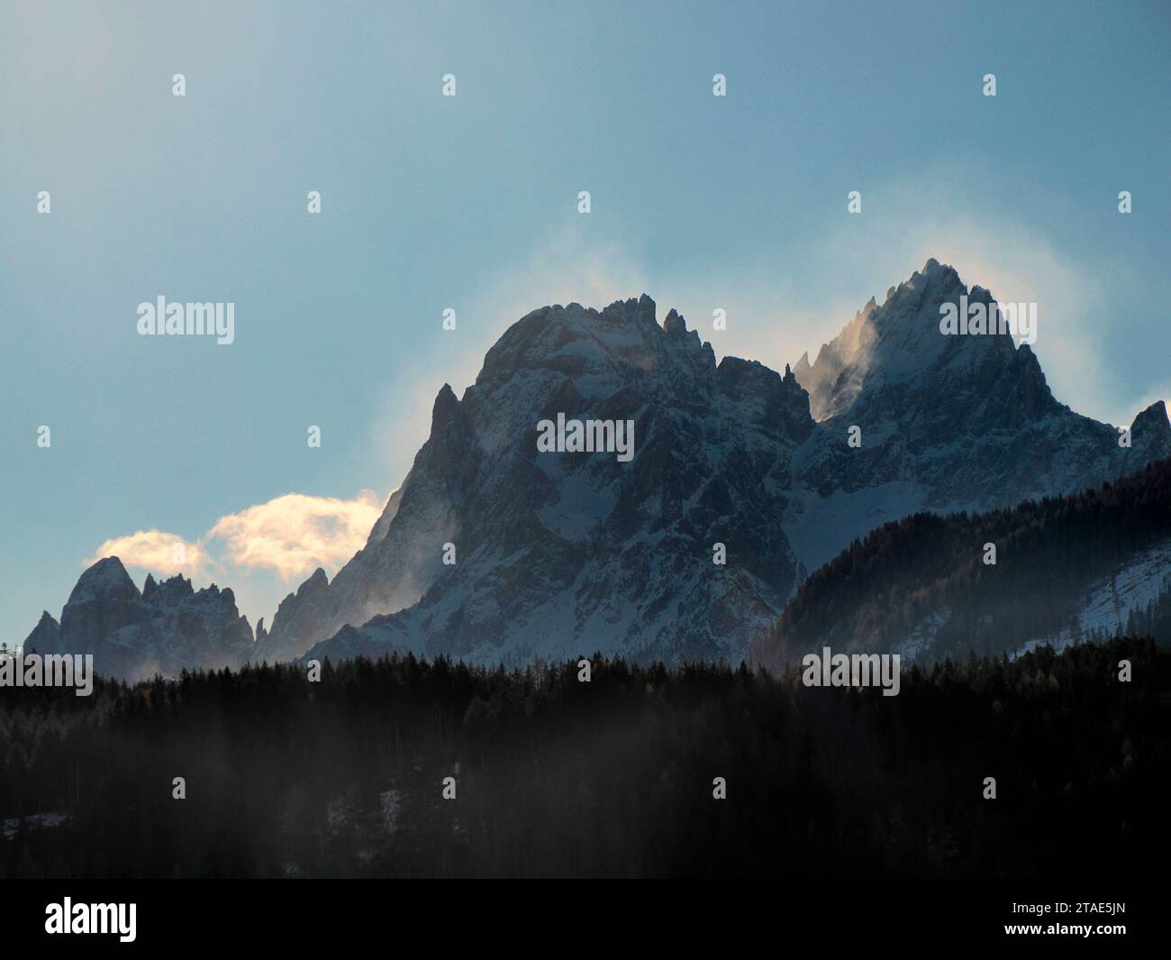 Dolomites park of Lavaredo Peaks of Mountain Rudo, Croda dei Rondoi ...