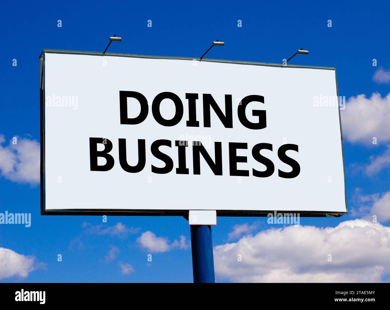 Doing business symbol. Concept words Doing business on beautiful big ...
