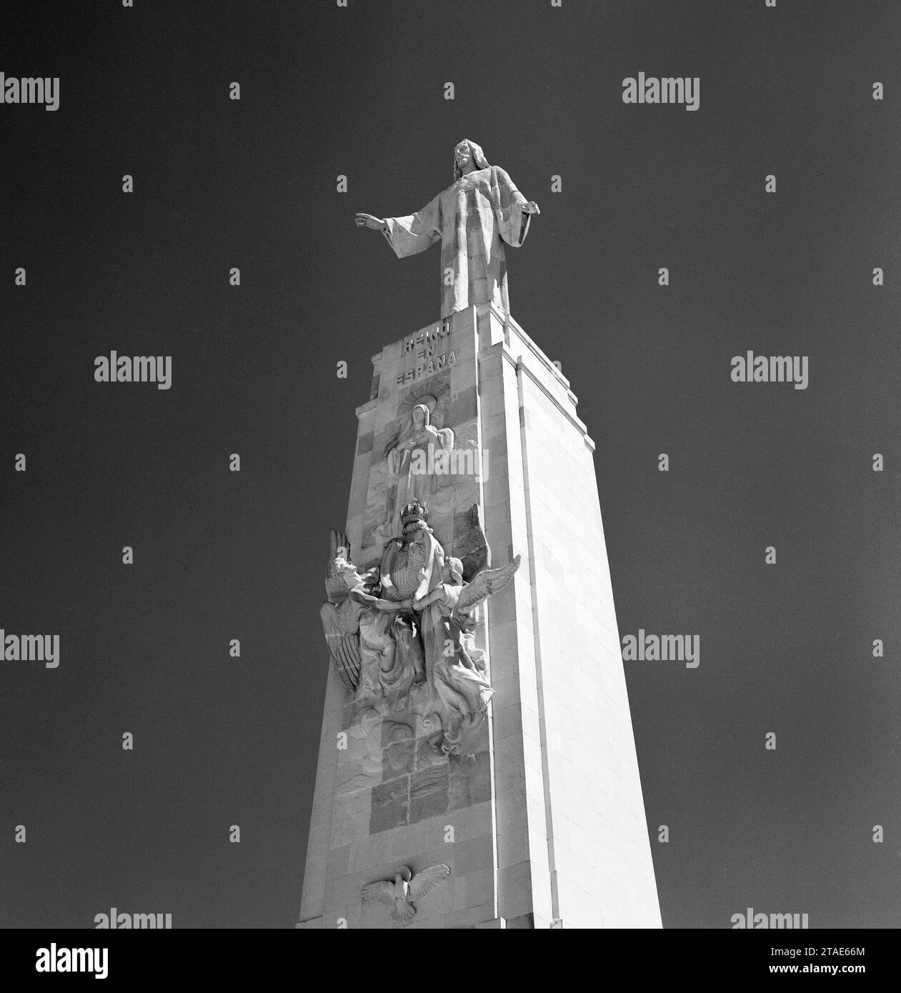 MONUMENTO AL SAGRADO CORAZON - 1912/1954 - FOTOGRAFIA EN BLANCO Y NEGRO ...
