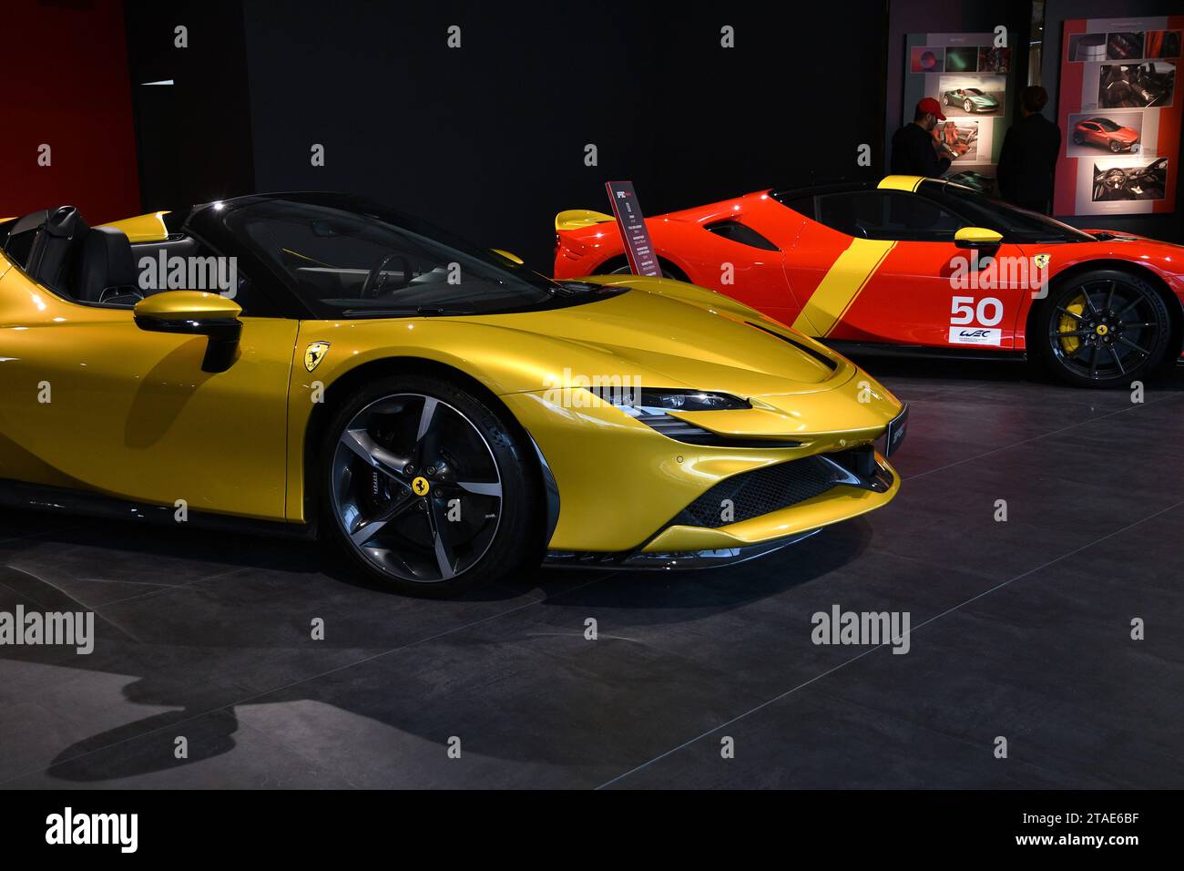 Scarperia, Mugello - 28 October 2023: Ferrari SF90 Spyder on display ...
