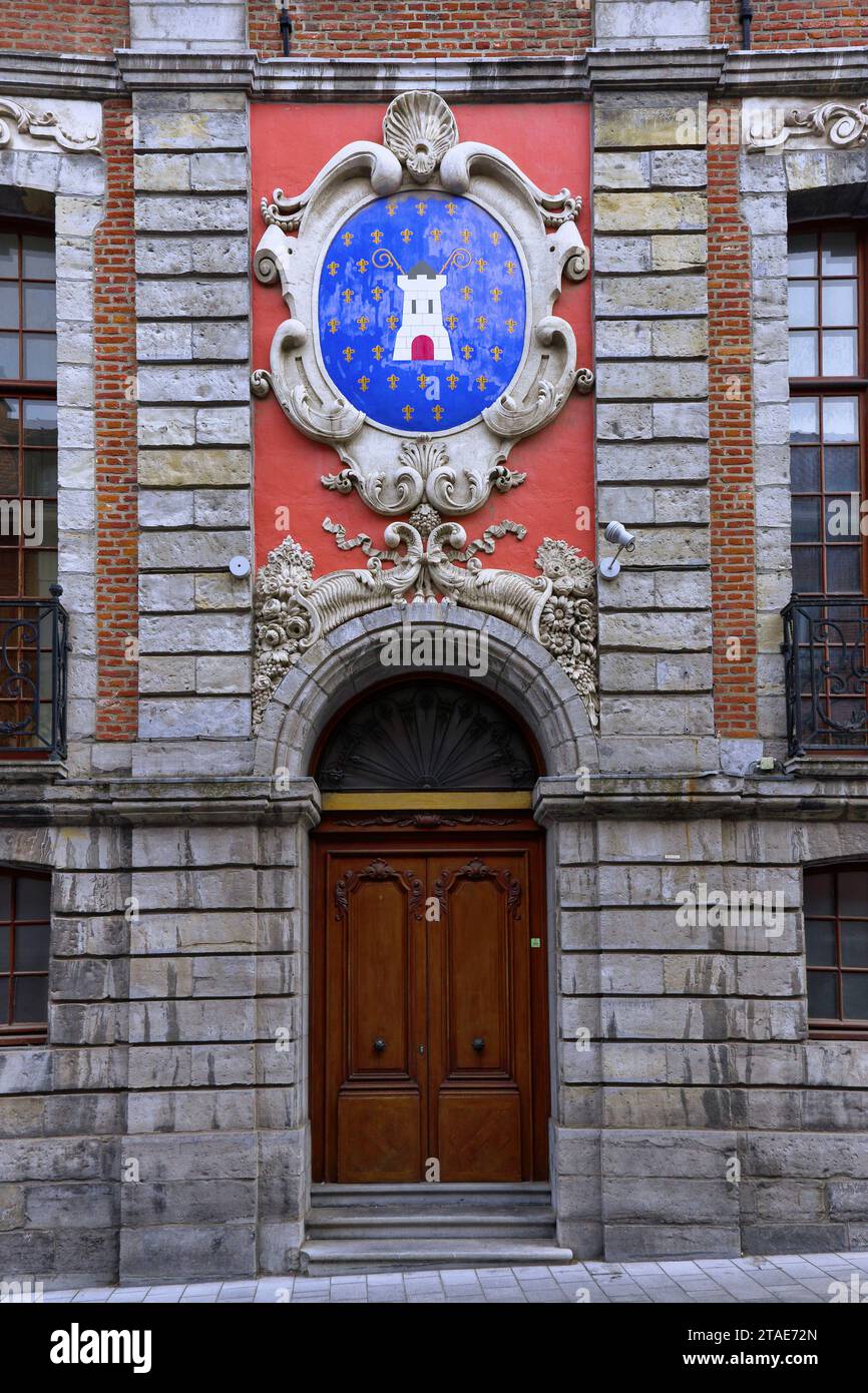 Belgium, Wallonia, Province of Hainaut, Tournai, the large door ...