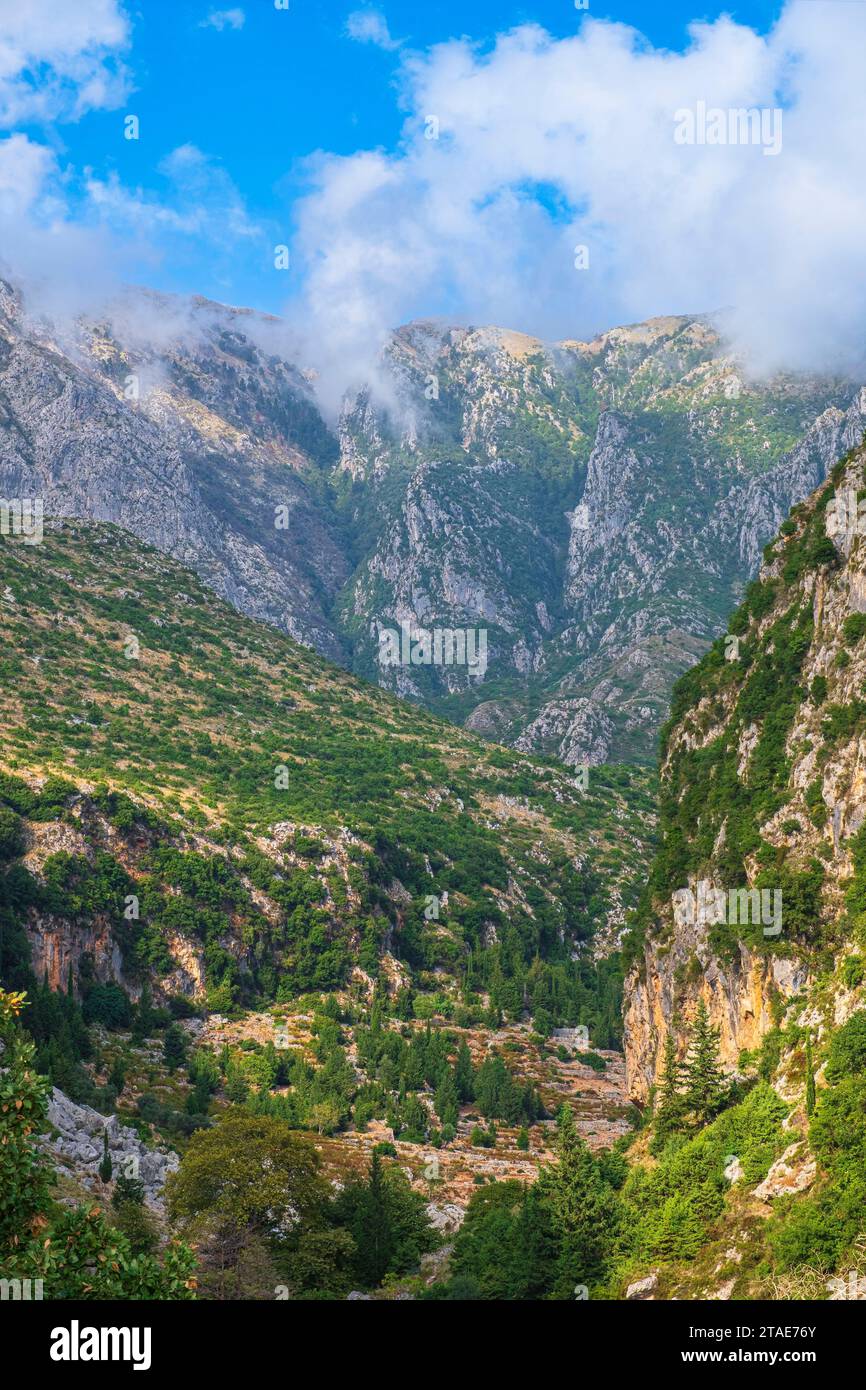 Albania, Vlora province, surroundings of Dhermi, the Ceraunian ...