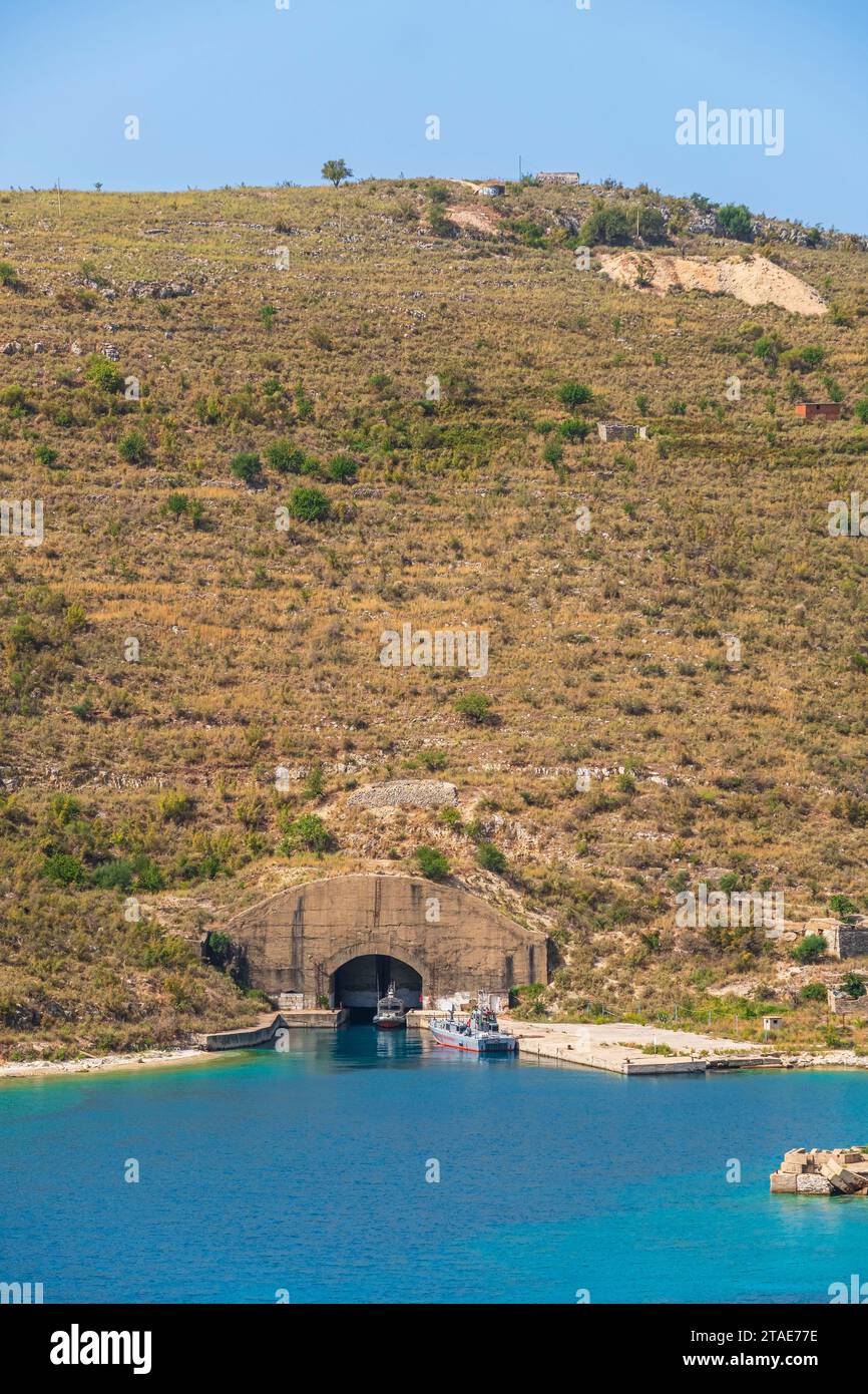Albania, Vlora province, Albanian Riviera, surroundings of Himare, bay ...