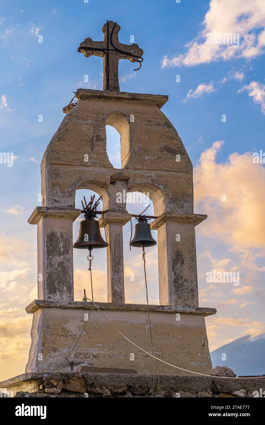 Albania, Vlora province, the old village of Dhermi, Church of the ...