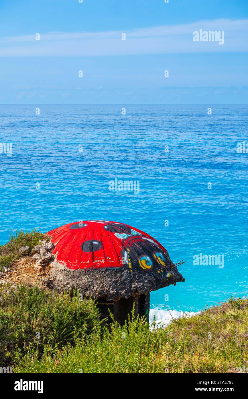 Albania, Vlora province, Dhermi, seaside resort on the Albanian Riviera ...