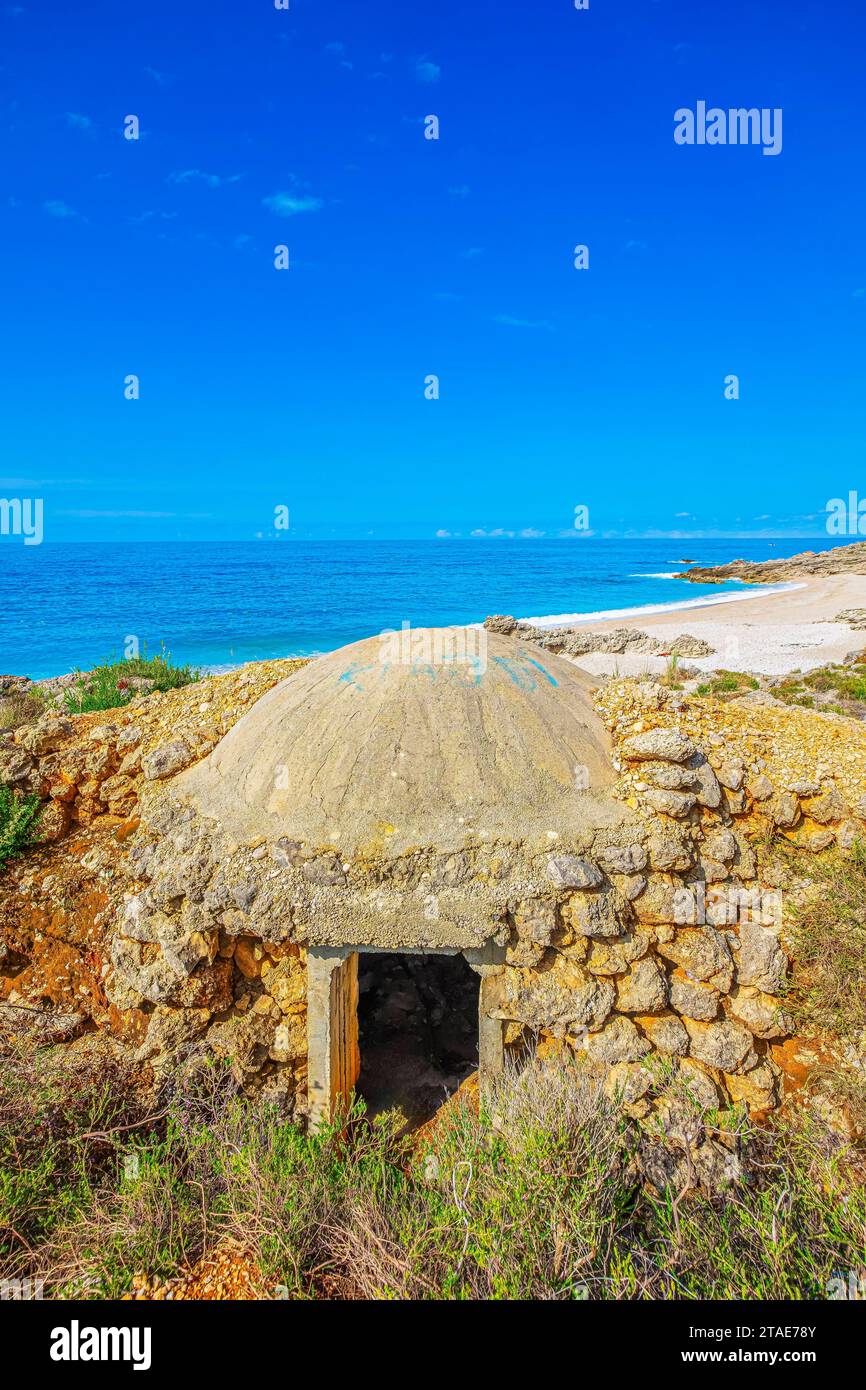 Albania, Vlora province, Dhermi, seaside resort on the Albanian Riviera ...