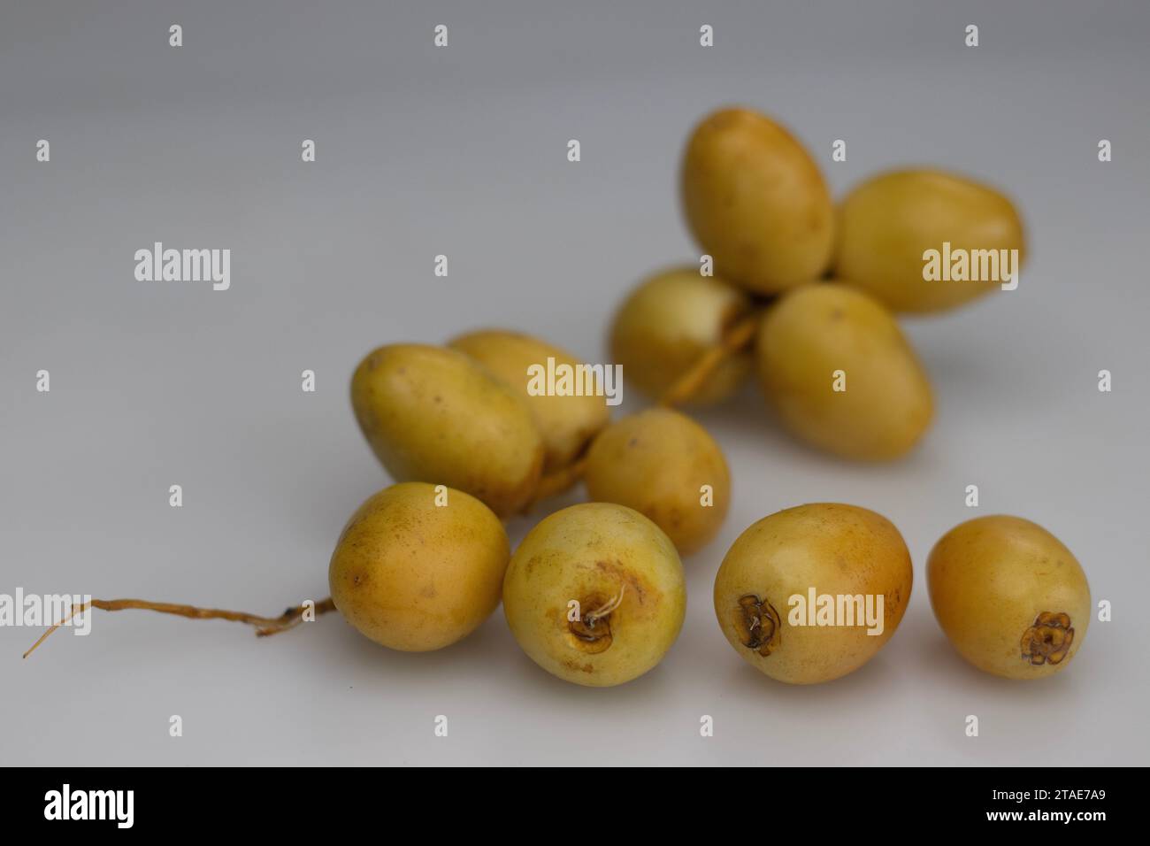 Yellow dates. Vibrant cluster of golden dates, ripe and ready to ...