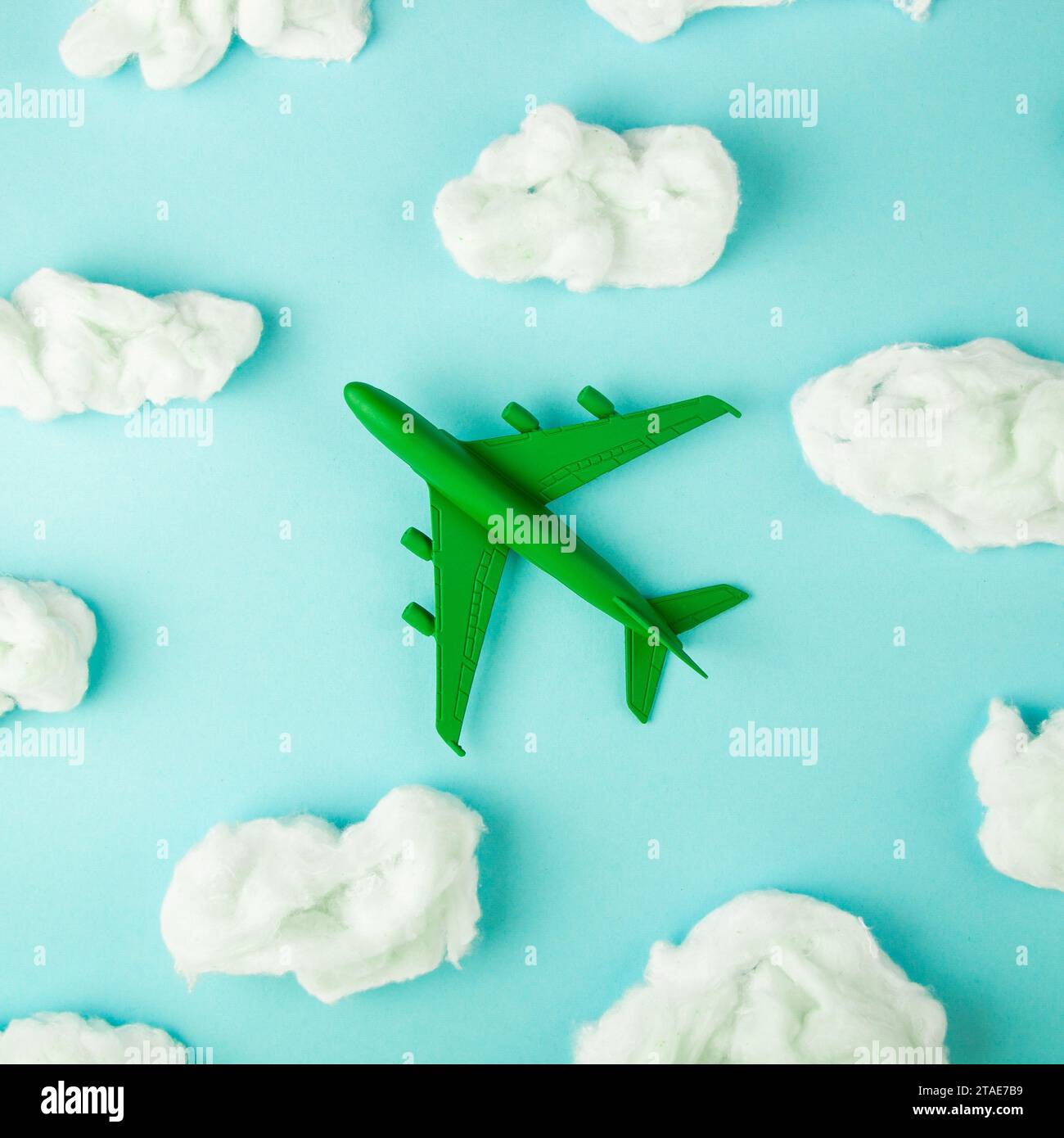 Sustainable aviation concept - green plane Stock Photo - Alamy