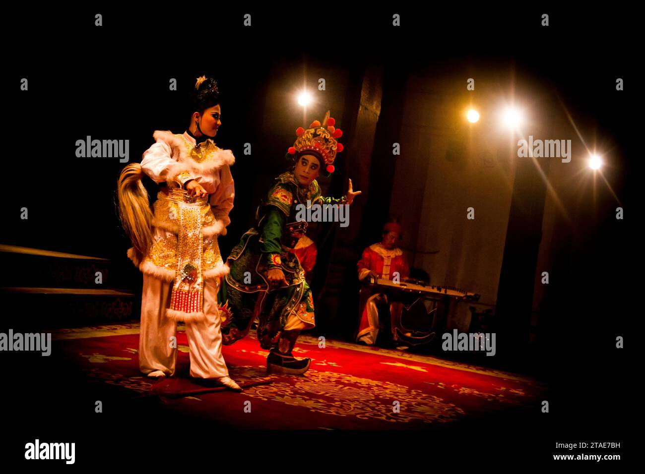 Actors perform traditional Vietnamese theatre in Hanoi, Vietnam Stock ...