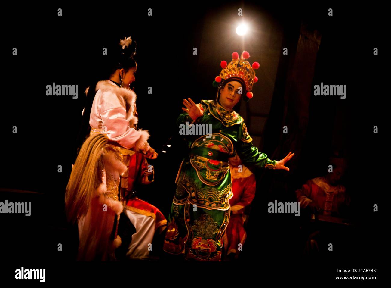 Actors perform traditional Vietnamese theatre in Hanoi, Vietnam Stock ...