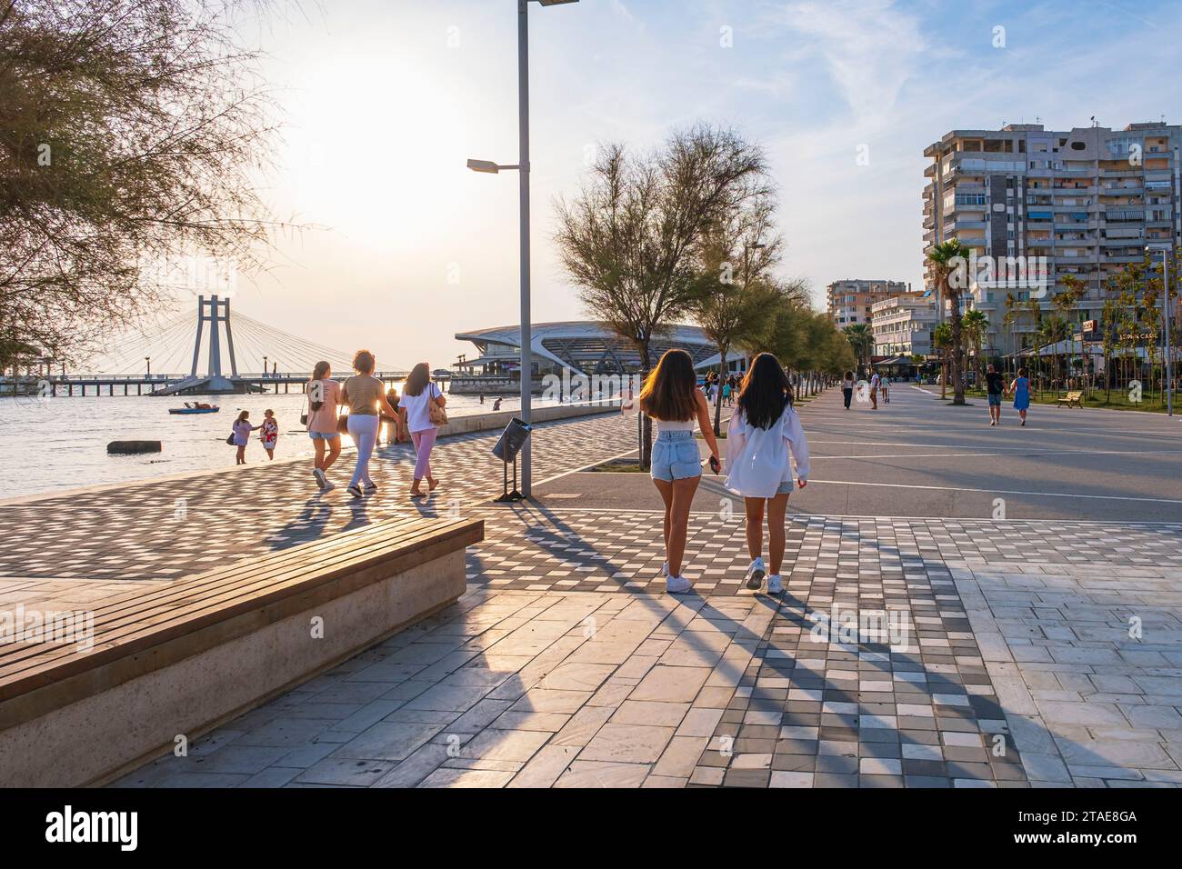 Albania, Durres, Volga promenade by the sea Stock Photo - Alamy