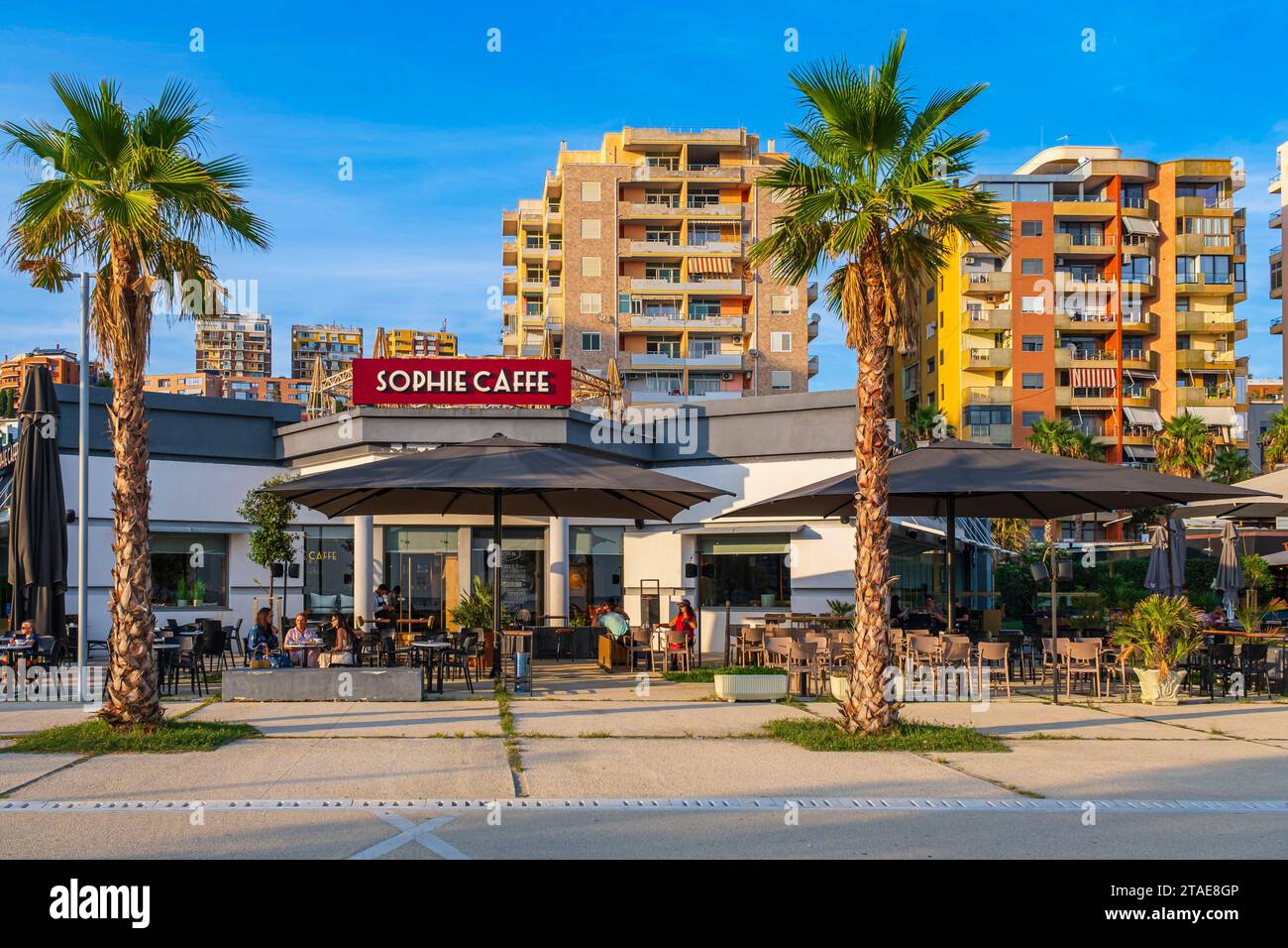 Albania, Durres, Volga promenade by the sea Stock Photo - Alamy
