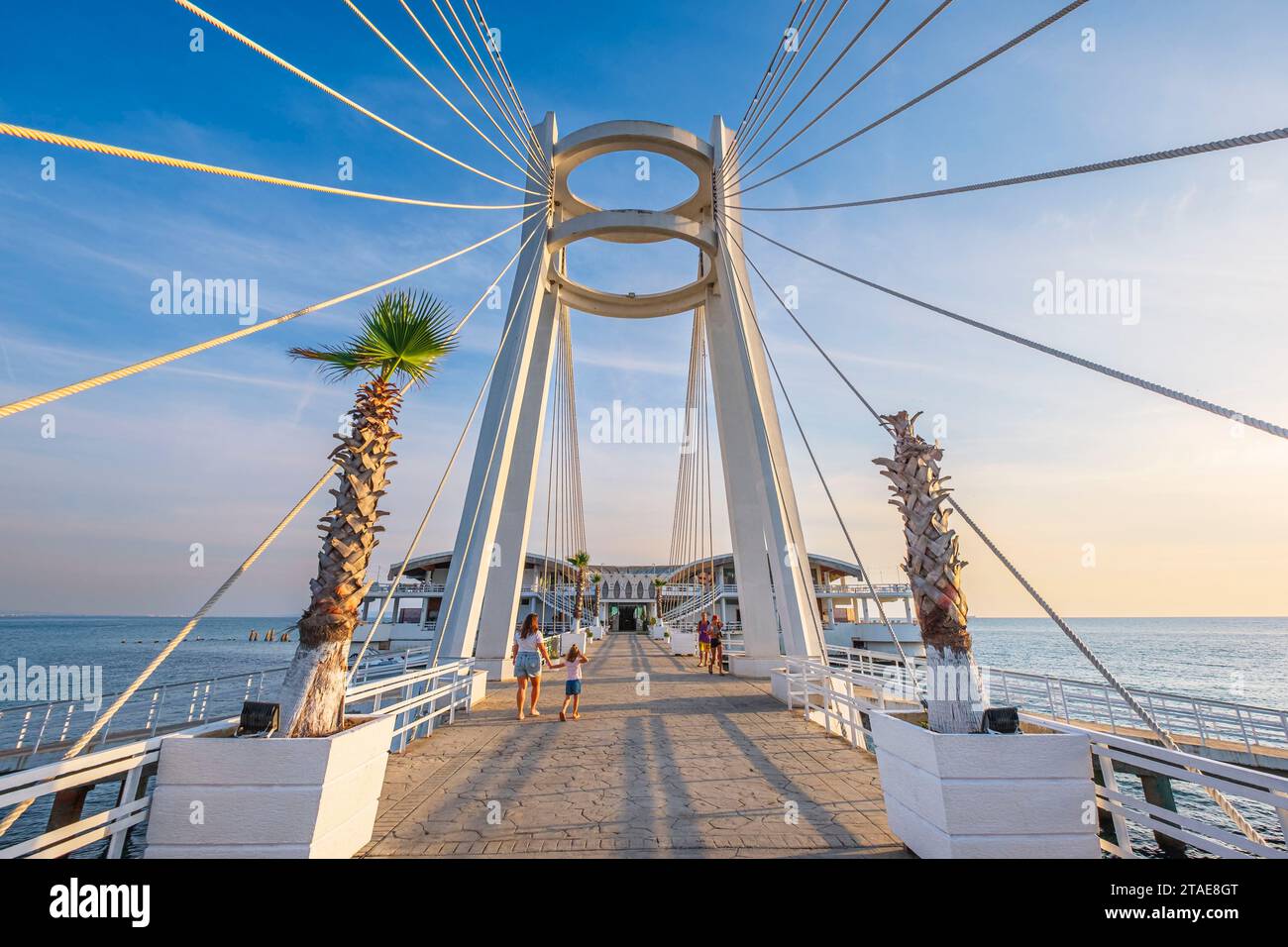 Albania, Durres, Ventus harbour along the Volga promenade Stock Photo ...