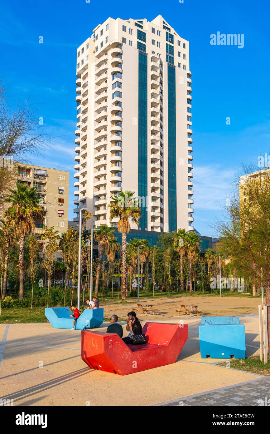 Albania, Durres, Volga promenade by the sea Stock Photo - Alamy