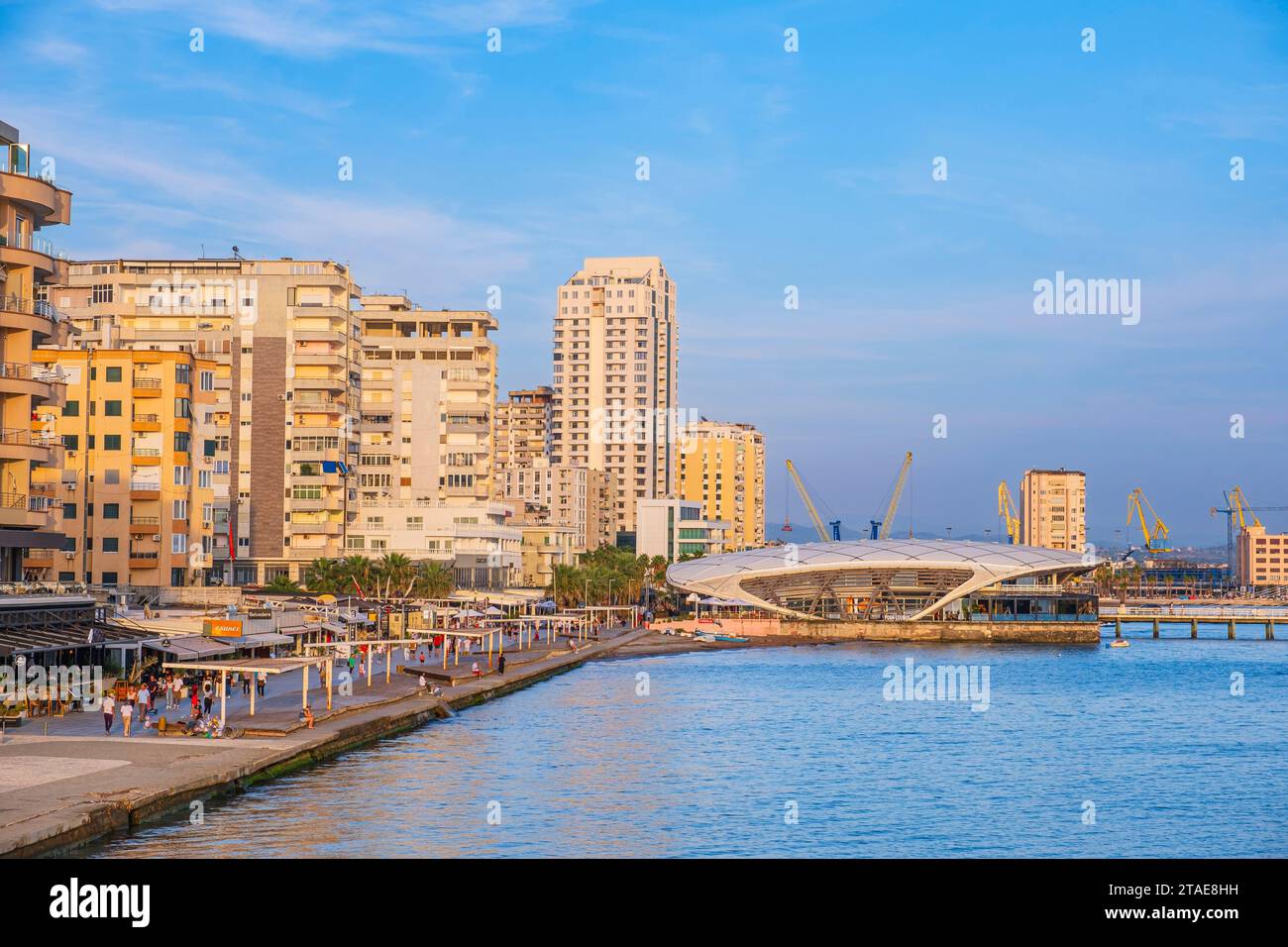 Albania, Durres, Volga promenade by the sea Stock Photo - Alamy