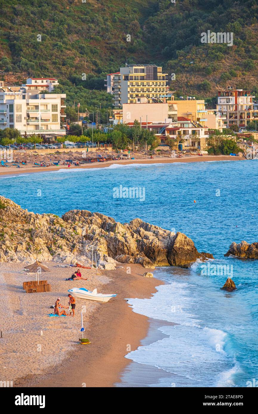 Albania, Vlora province, Himare, seaside resort on the Albanian Riviera ...