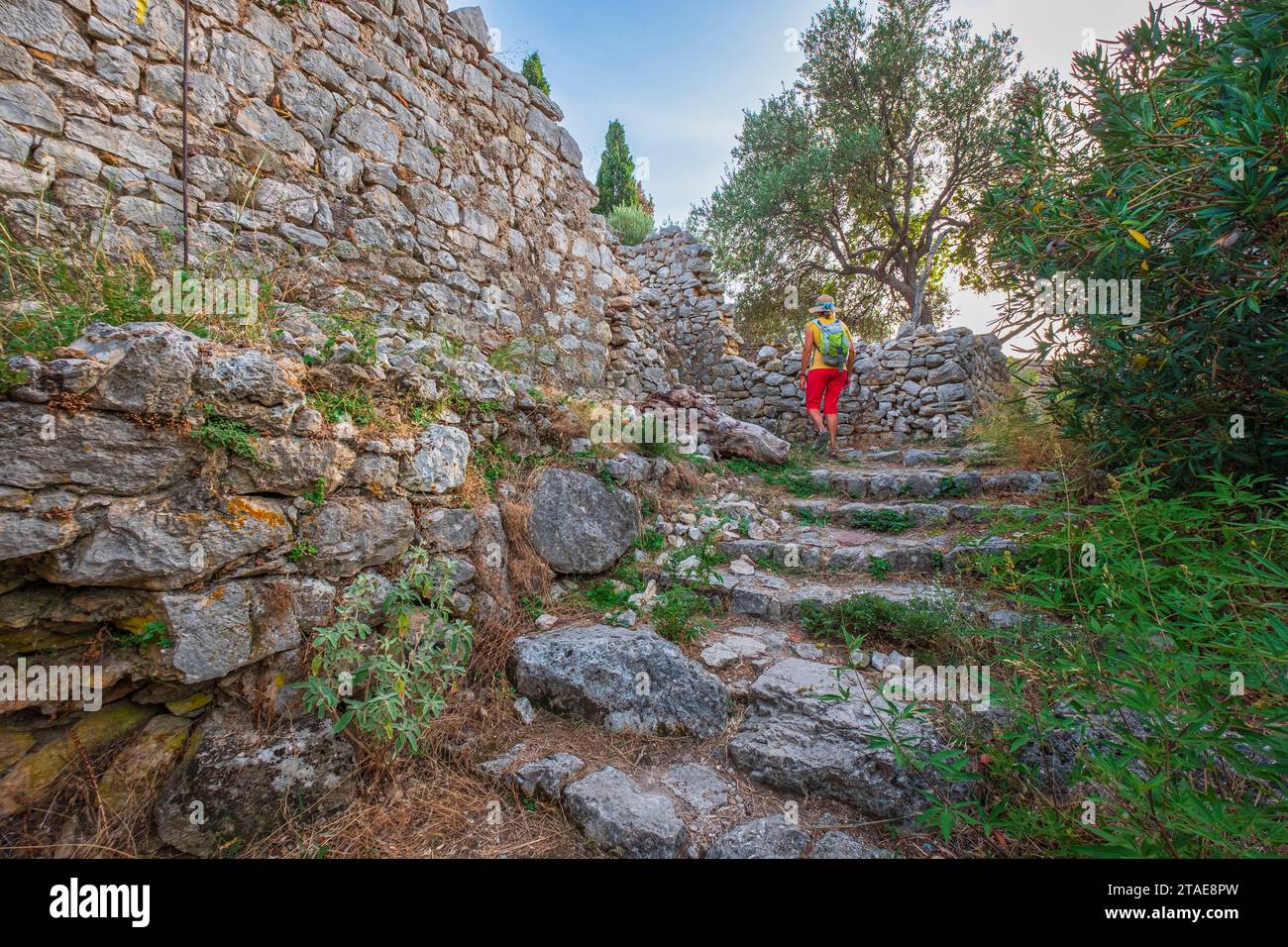 Albania, Vlora province, Himare, the old village Stock Photo - Alamy