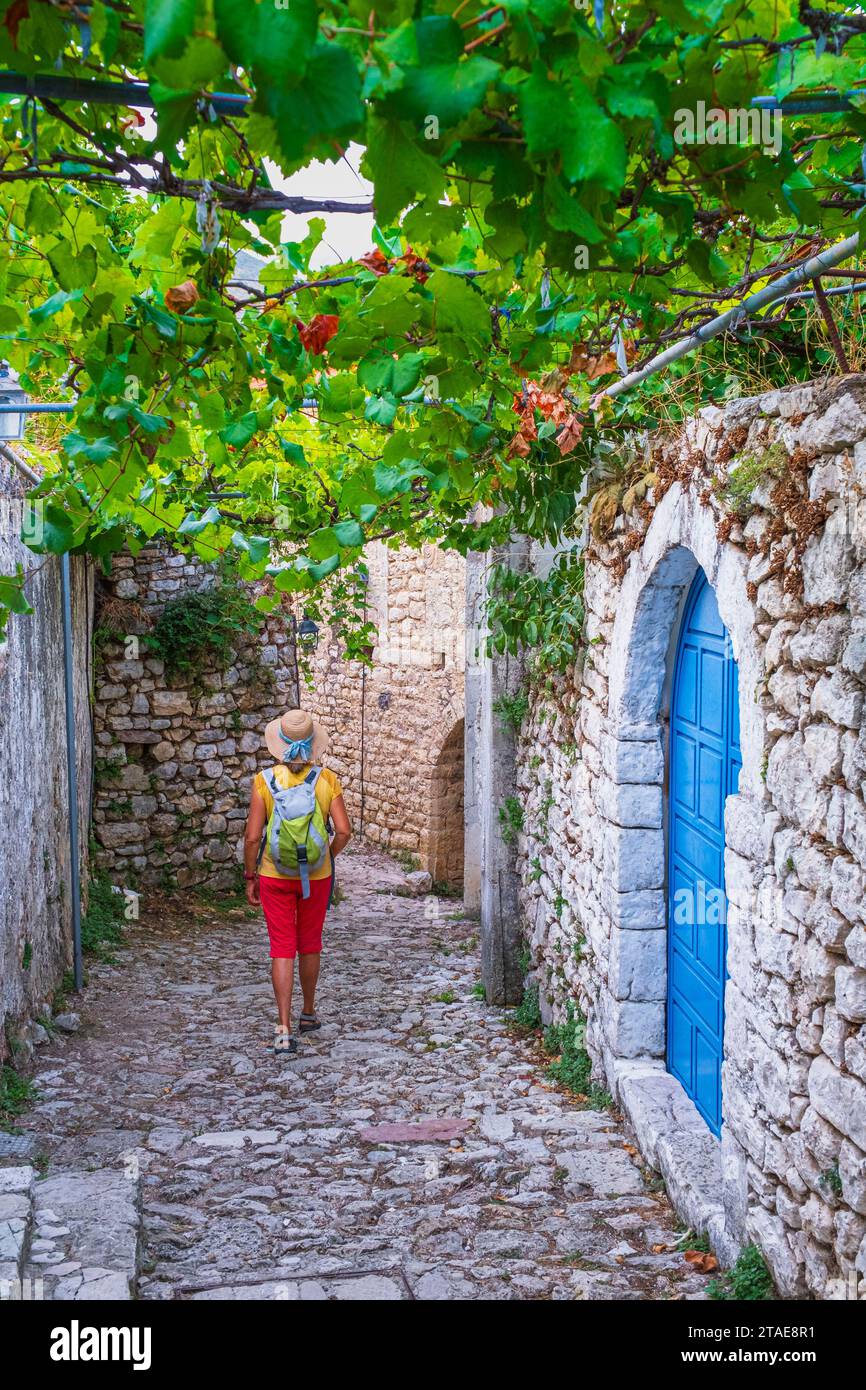 Albania, Vlora province, Himare, the old village Stock Photo - Alamy