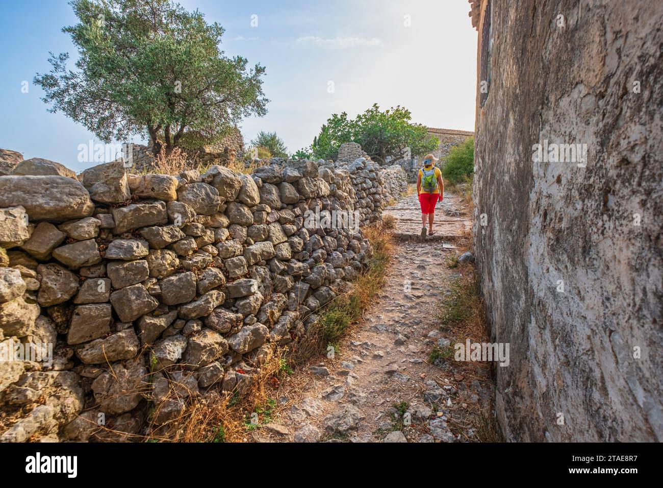 Albania, Vlora province, Himare, the old village Stock Photo - Alamy