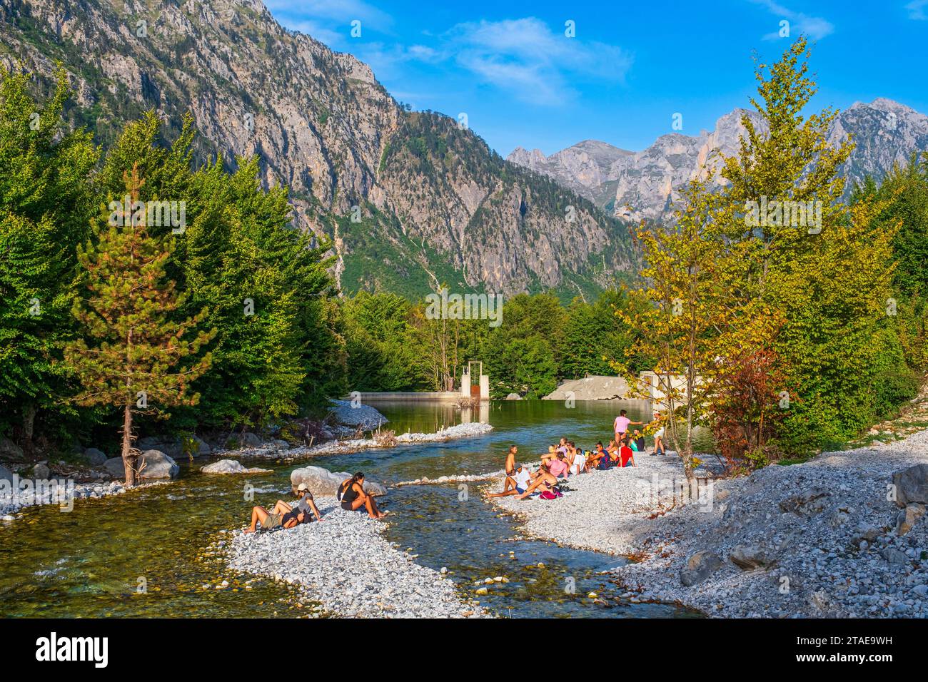 Albania, Kukes province, Valbona Valley National Park, Valbona river ...