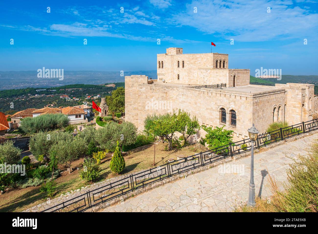 Albania, Durres province, Kruje, Skanderbeg National Museum inside the ...
