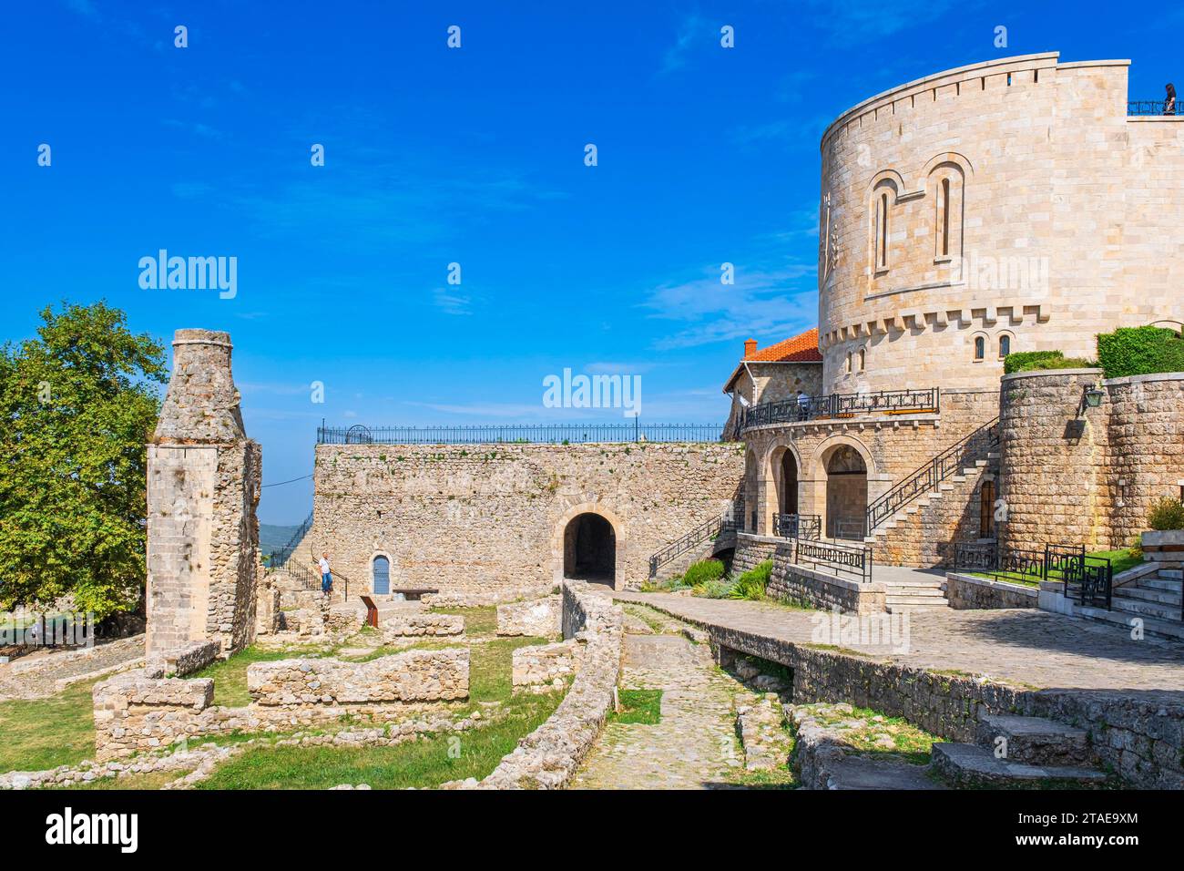 Albania, Durres province, Kruje, Skanderbeg National Museum inside the ...
